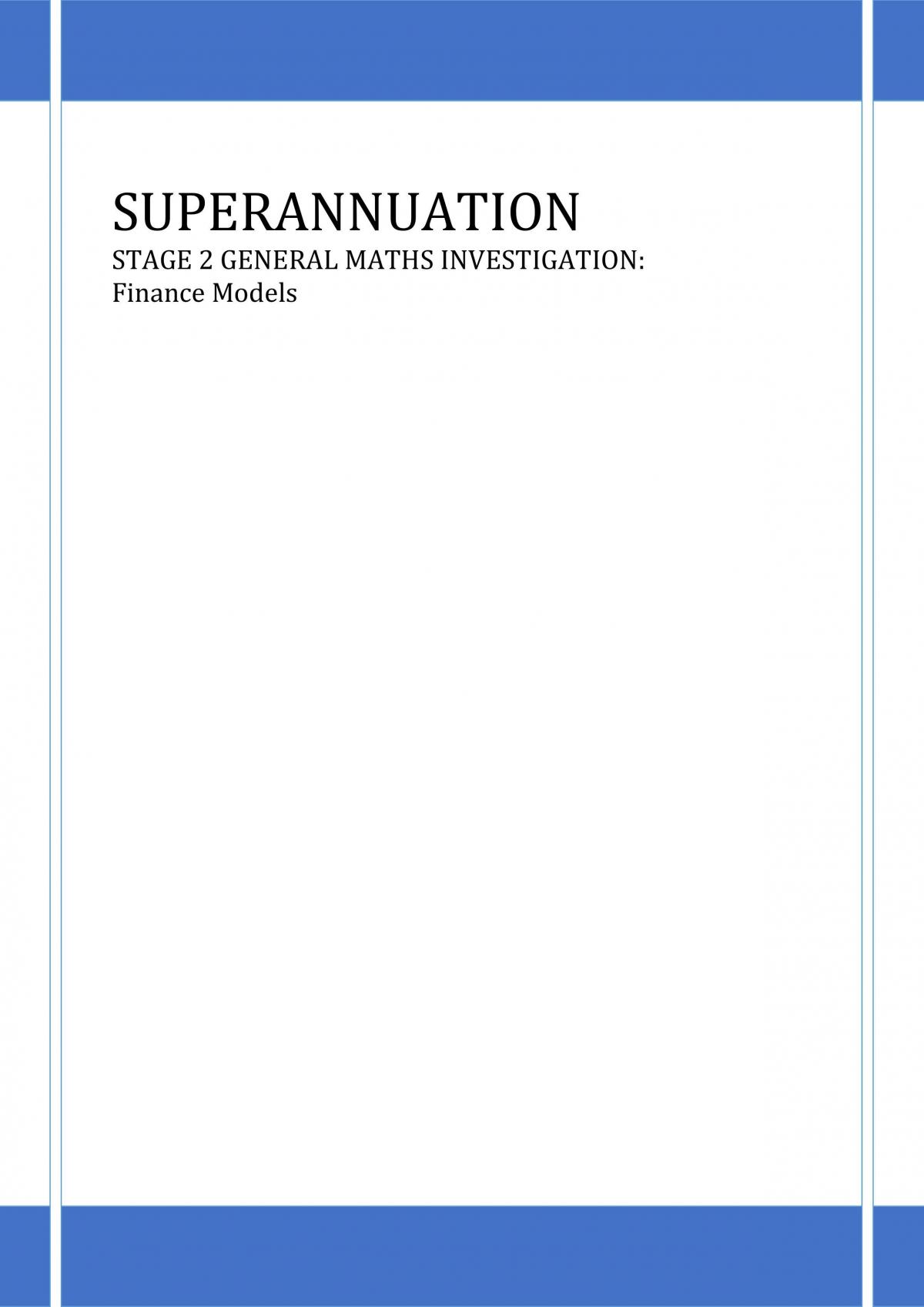 Superannuation Folio for General Maths | General Mathematics - Year 12 ...