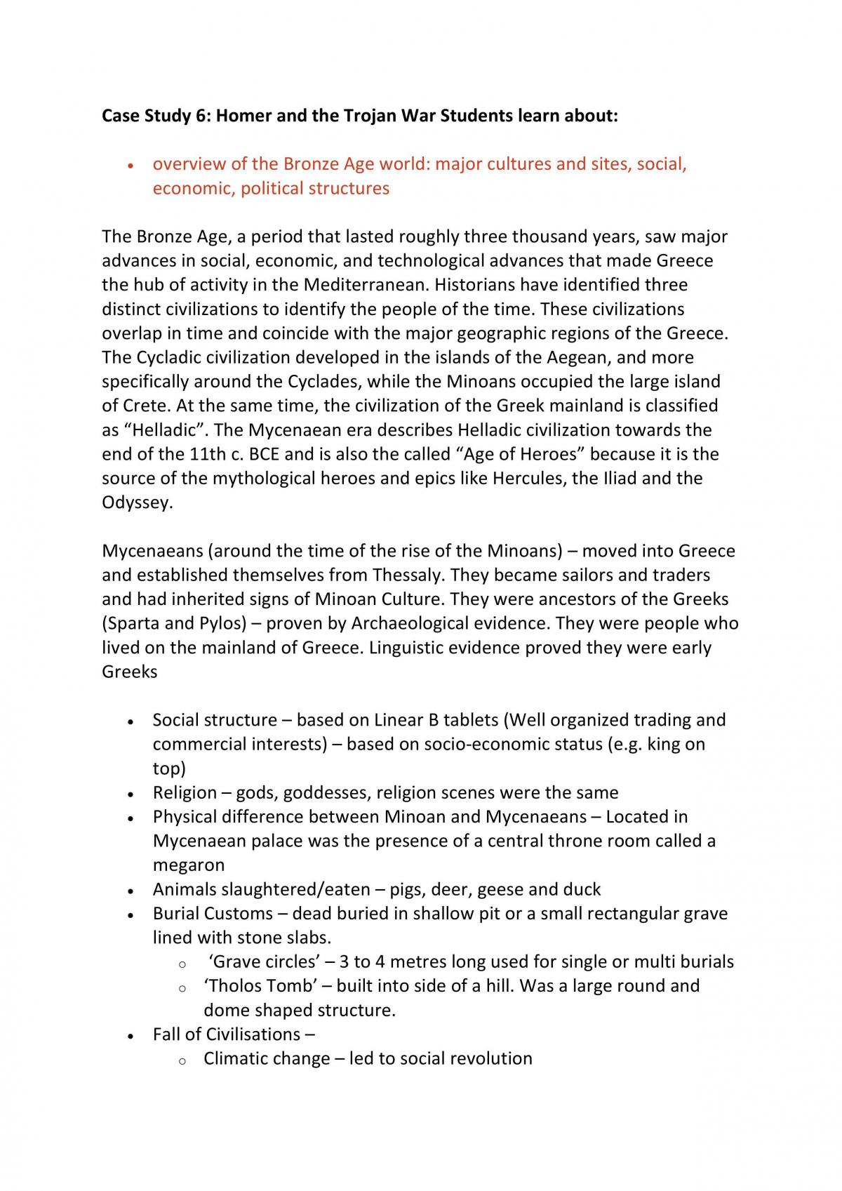 Homer and the Trojan War Case Study | Ancient History - Year 11 HSC ...