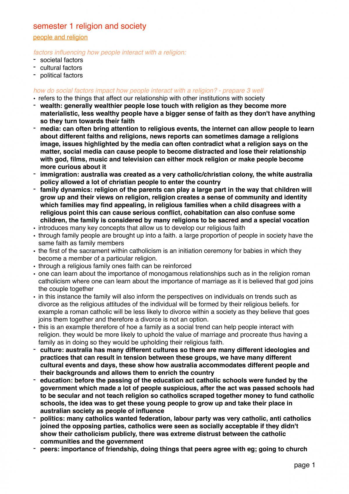 Religion Exam Notes Units 3 and 4 | Religion and Life - Year 12 WACE ...