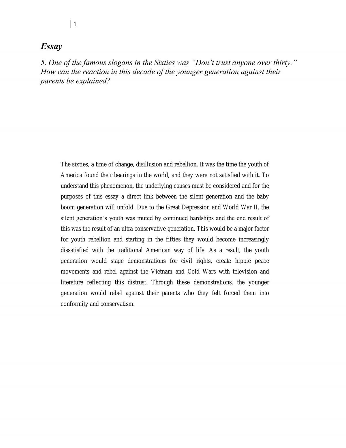 Major Essay | ARTS2150 - A House Divided: The Making of Modern America ...