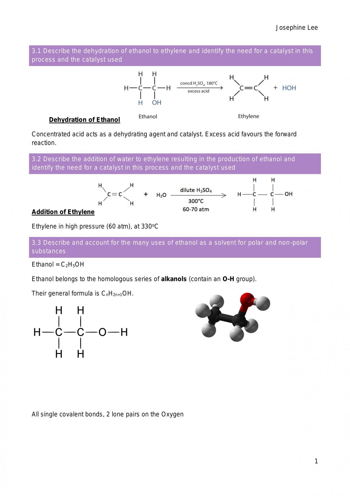 Production of Materials Notes | Chemistry - Year 12 HSC | Thinkswap