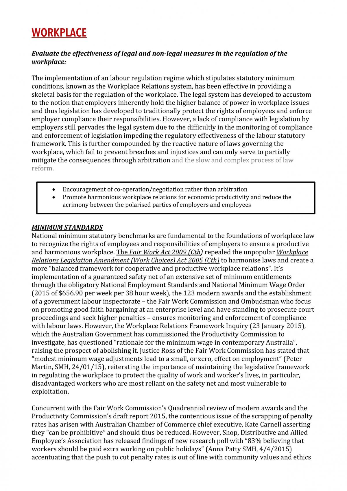 Workplace - Practice Essay - Band 6 (95) | Legal Studies - Year 12 HSC ...