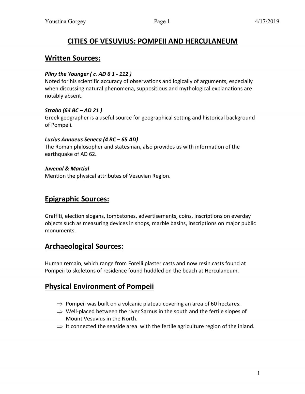 Cities of Versuvius Pompeii and Herculaneum | Ancient History - Year 12 ...