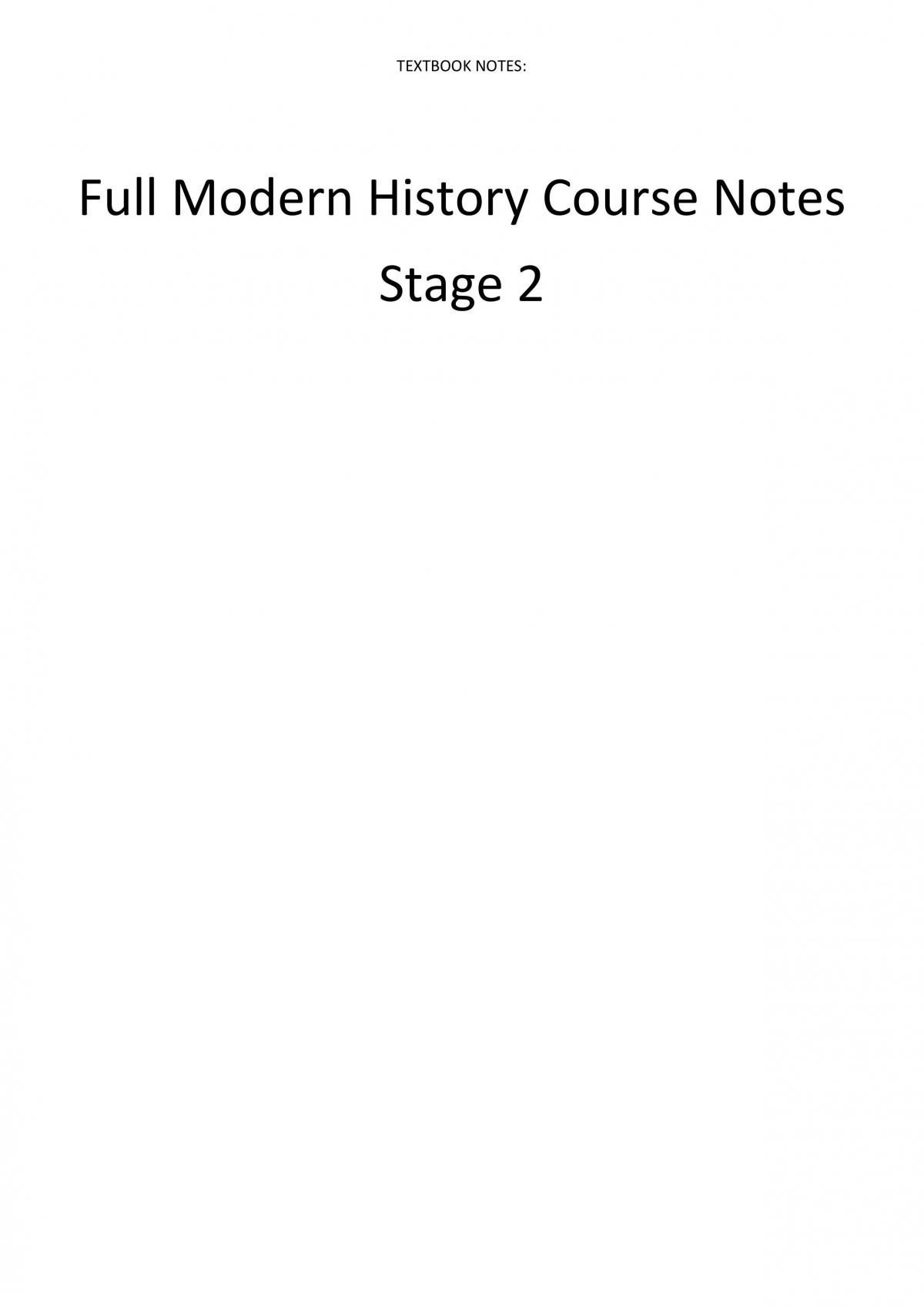 Modern History Complete Study Notes | Modern History - Year 12 SACE ...
