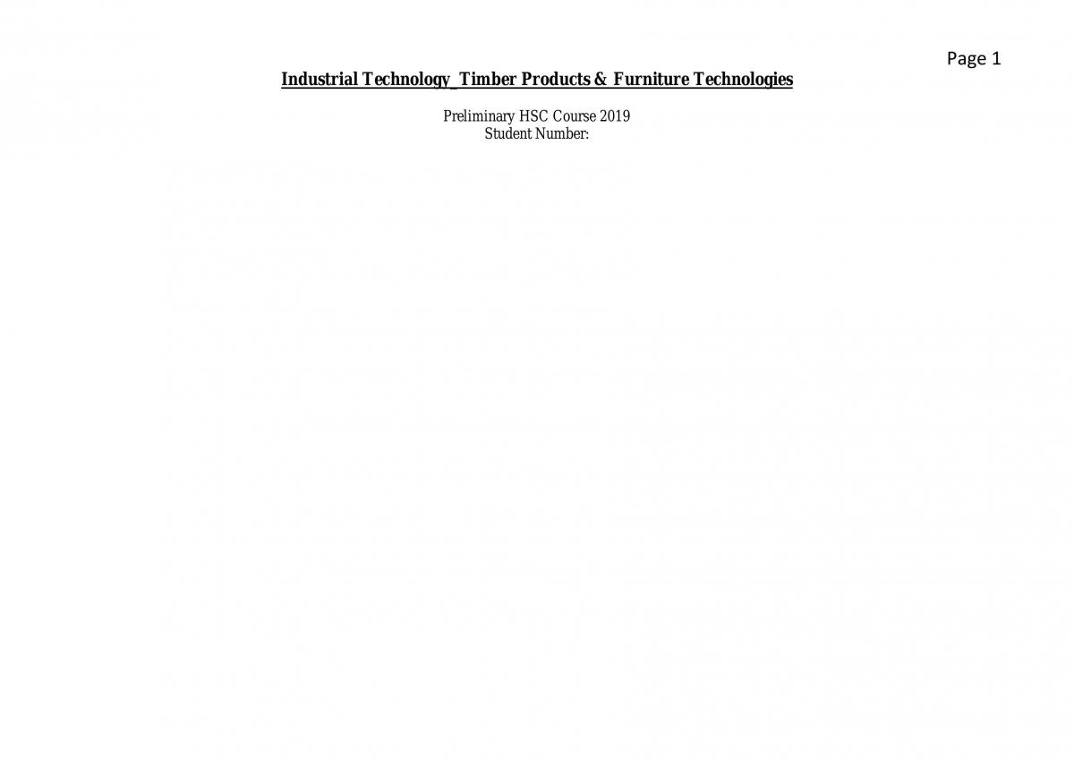 Industrial Technology Timber Folio | Industrial Technology - Year 11 ...
