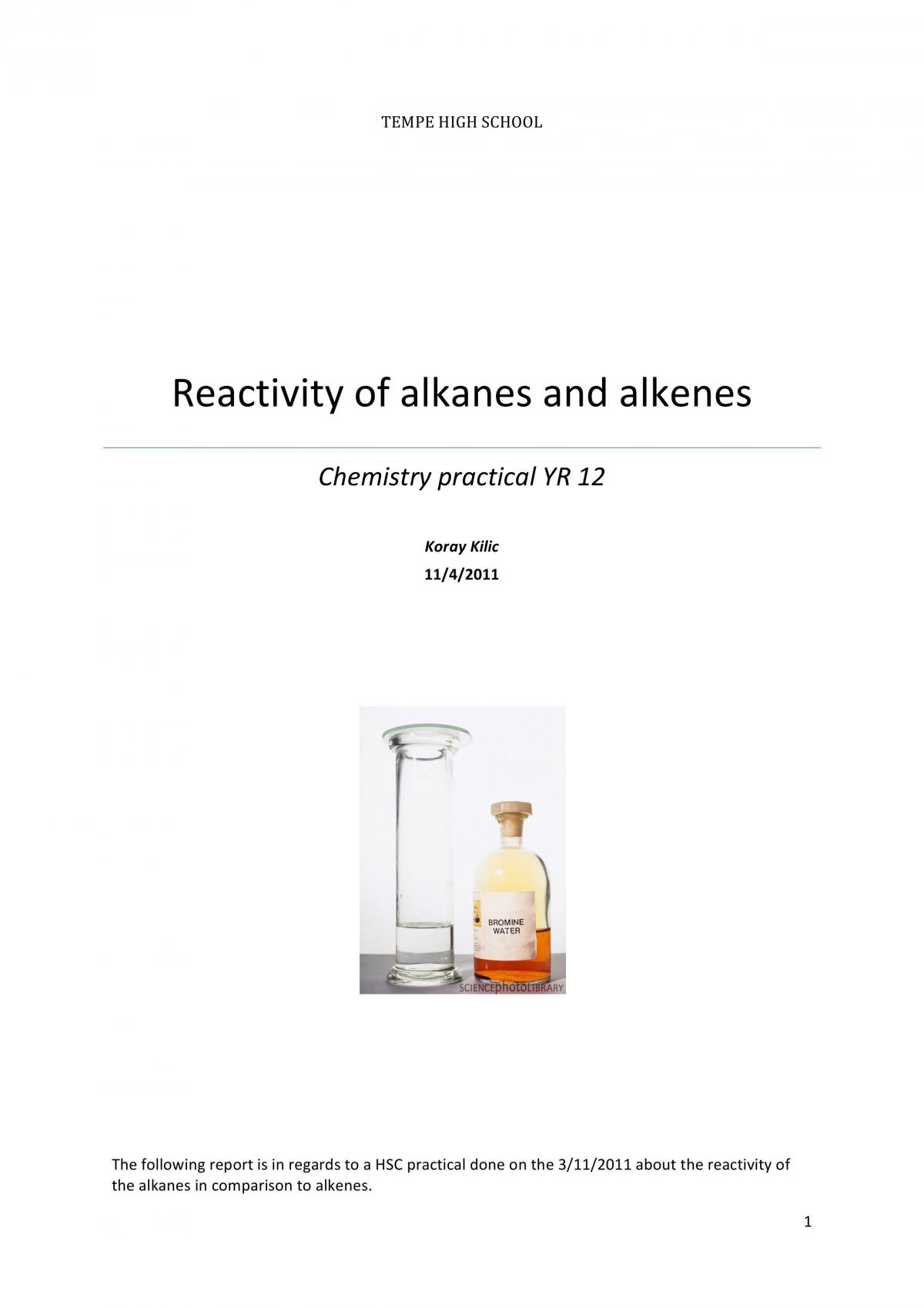 Reactivity of alkanes and alkenes | Chemistry - Year 12 HSC | Thinkswap