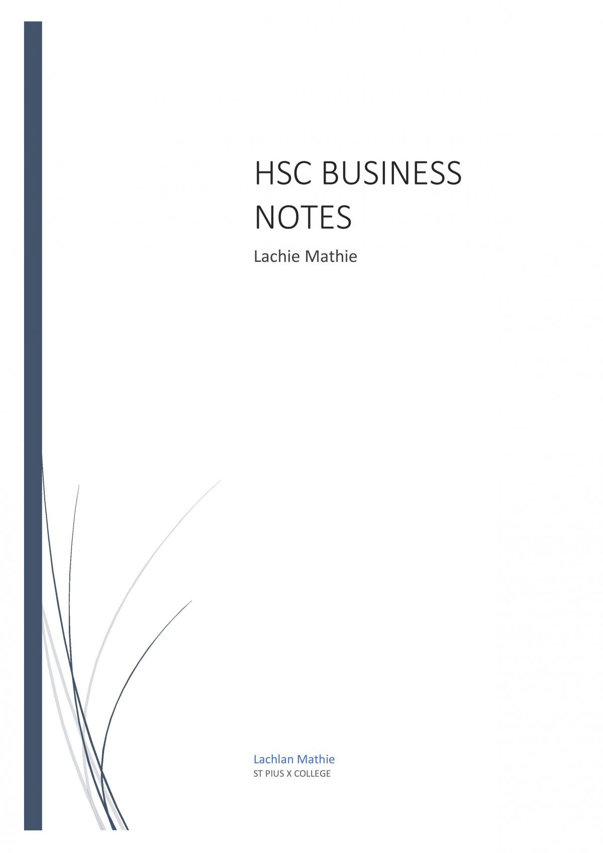 Complete Business Studies Notes | Business Studies - Year 12 HSC ...