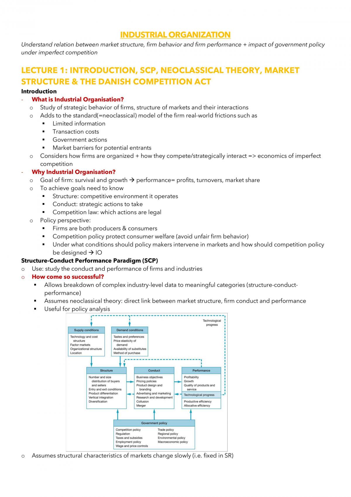 Industrial Organisation Notes | EC3322 - Industrial Organisation I ...