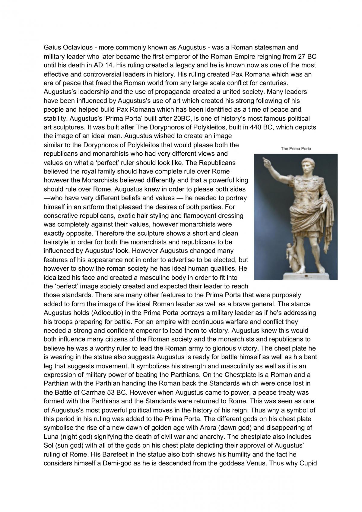 Power of Art | Classical Studies - Level 3 NCEA | Thinkswap
