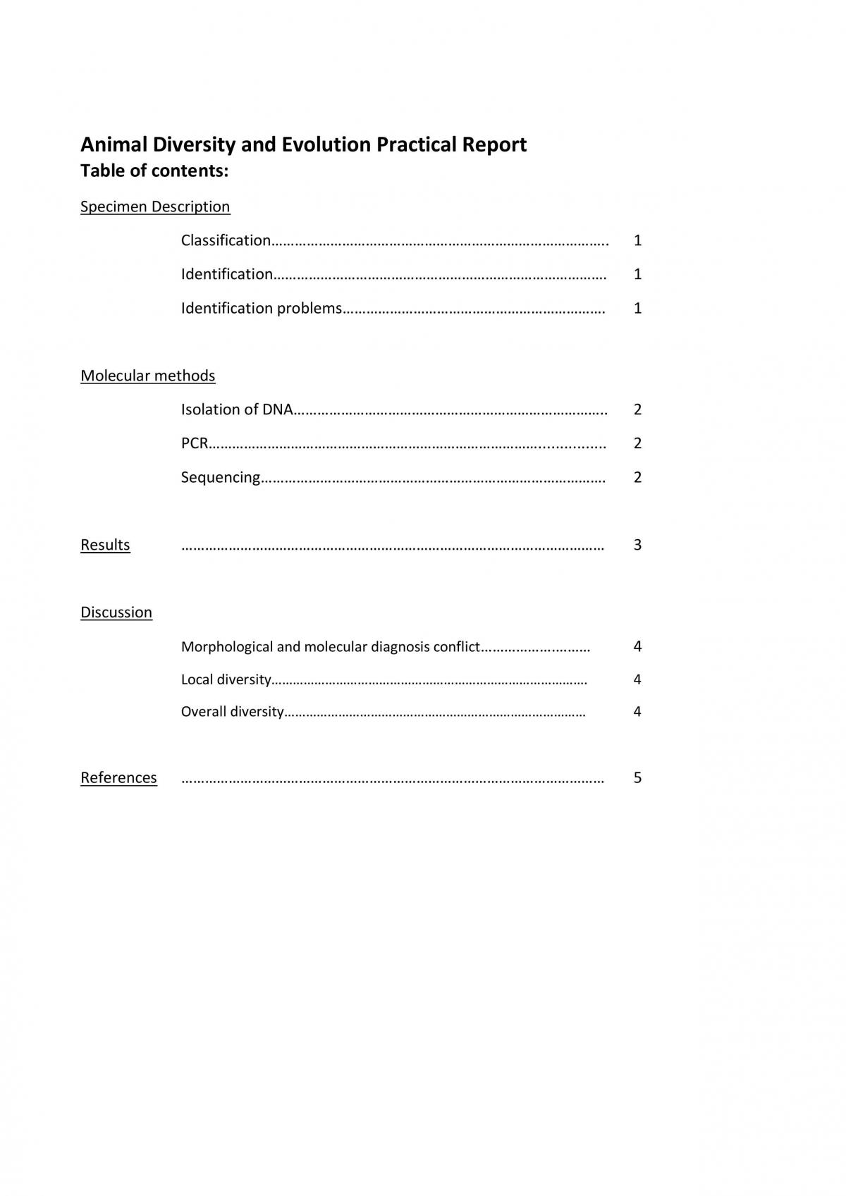 Practical report on invertebrate identification using classical and ...