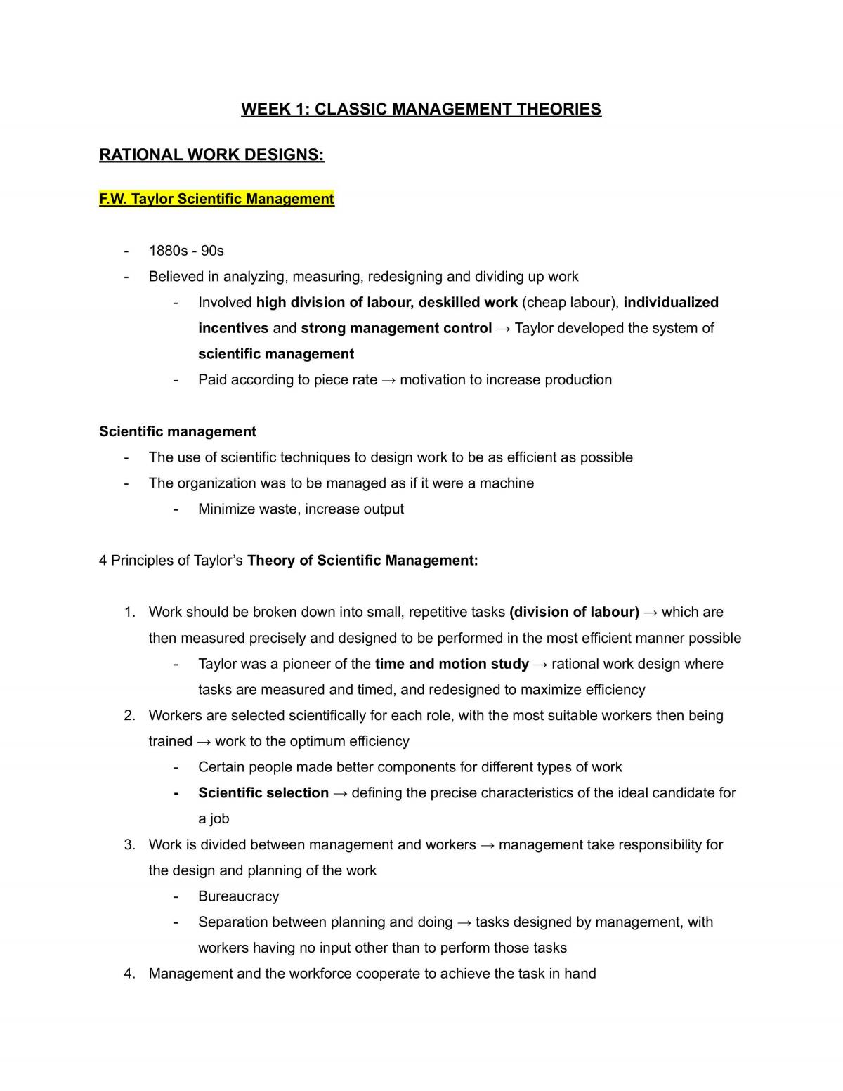 Management, Organisation & Society Notes | IB138 - Management ...