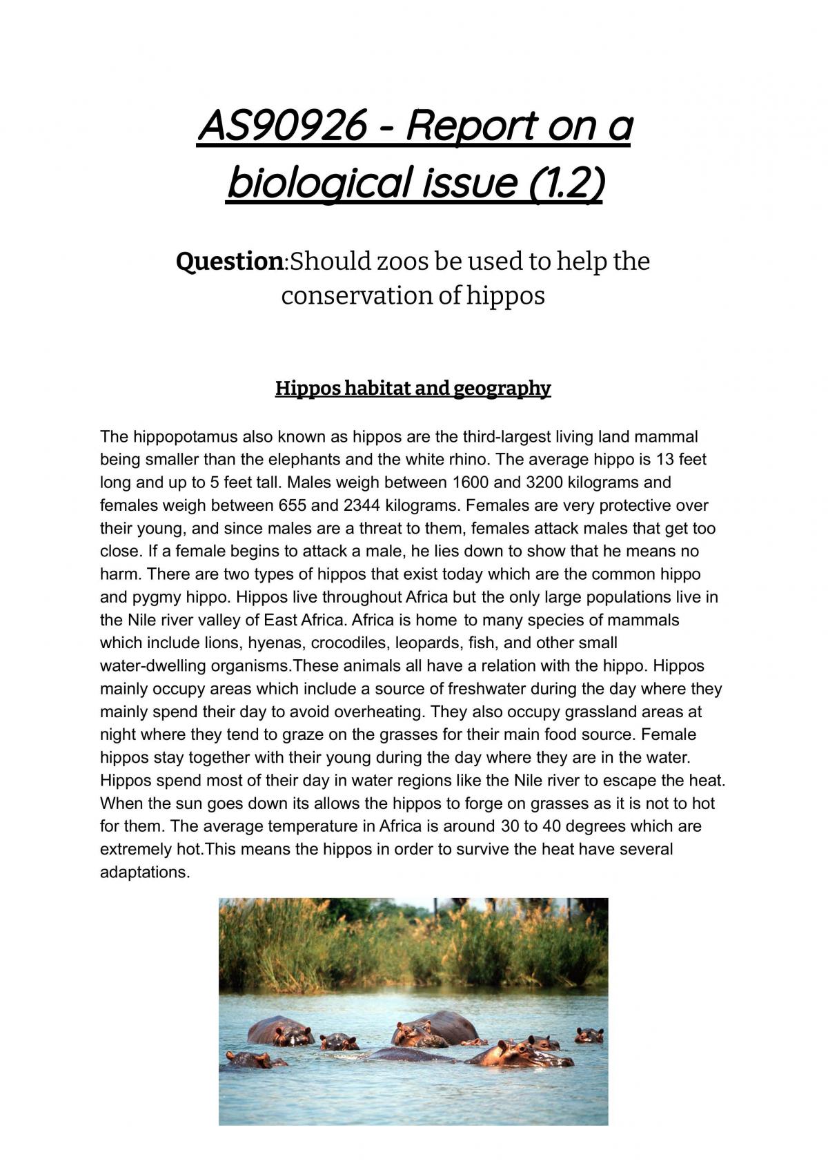 AS90926 - Report on a biological issue (1.2) | Biology - Level 1 NCEA ...