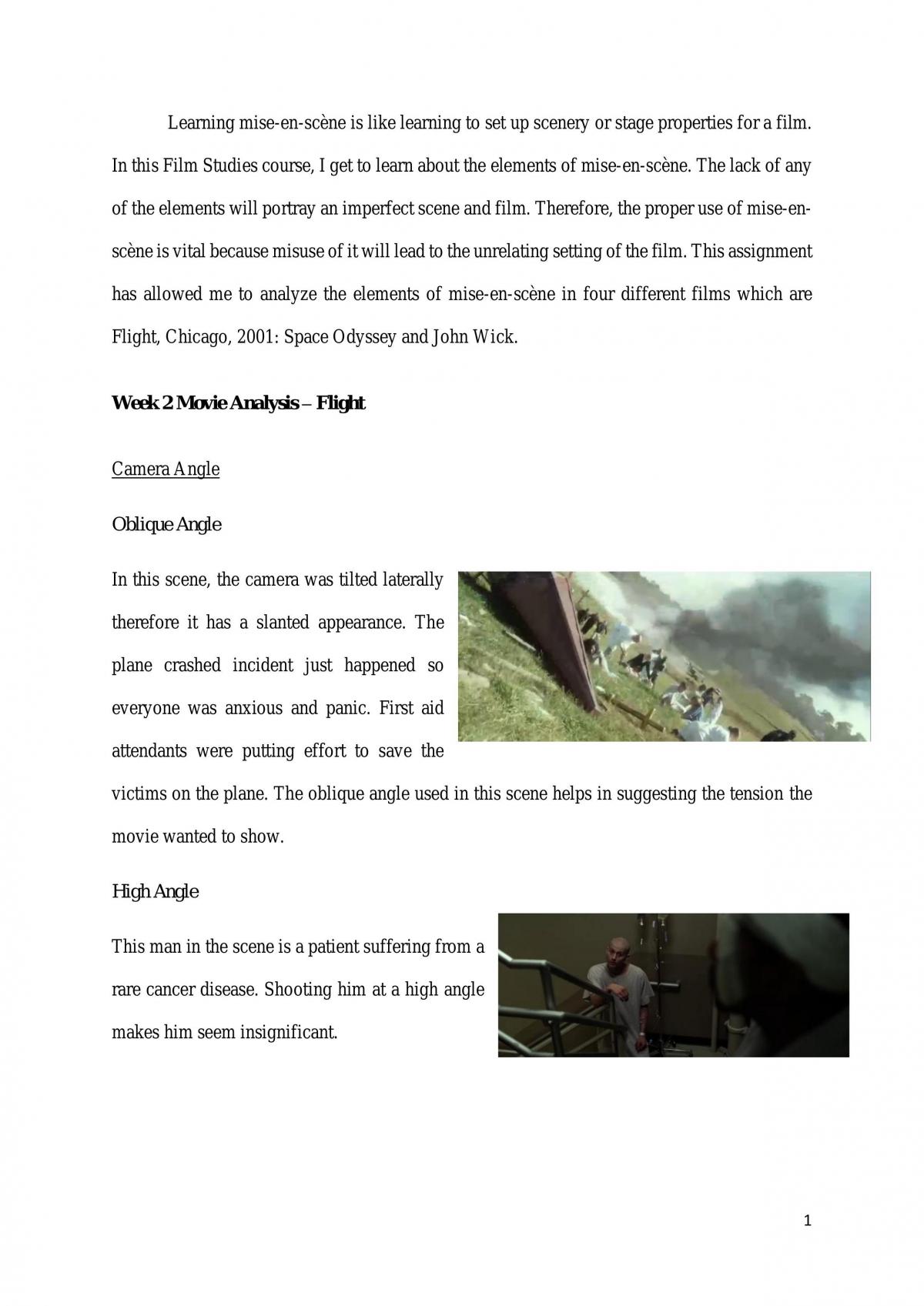 Movie Analysis - Mise-en-scène | SM106 - Film Studies - UCSI | Thinkswap