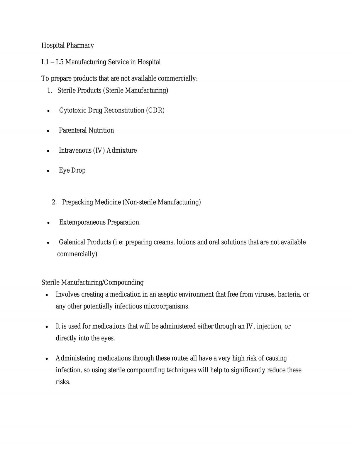 Hospital Pharmacy Notes | PCPC 6460307 - Hospital Pharmacy - AIMST ...