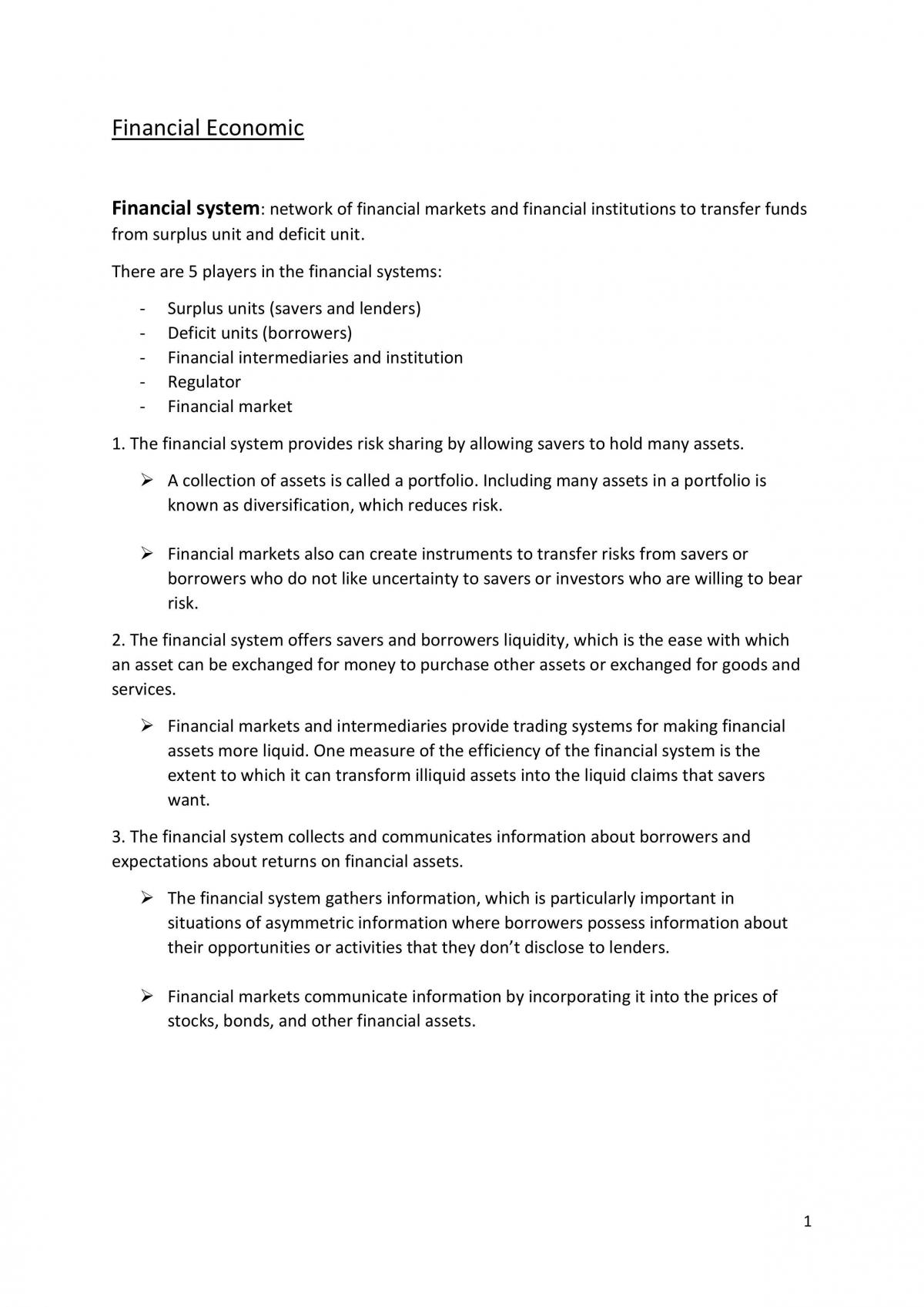 Financial economics notes | BUSI3064 - Financial Economics - UNMC ...
