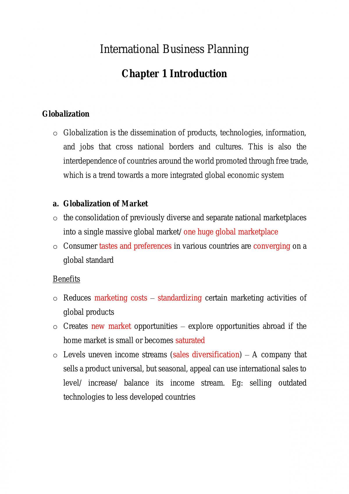 International Business Planning Study Notes | ABDM3234 - International ...