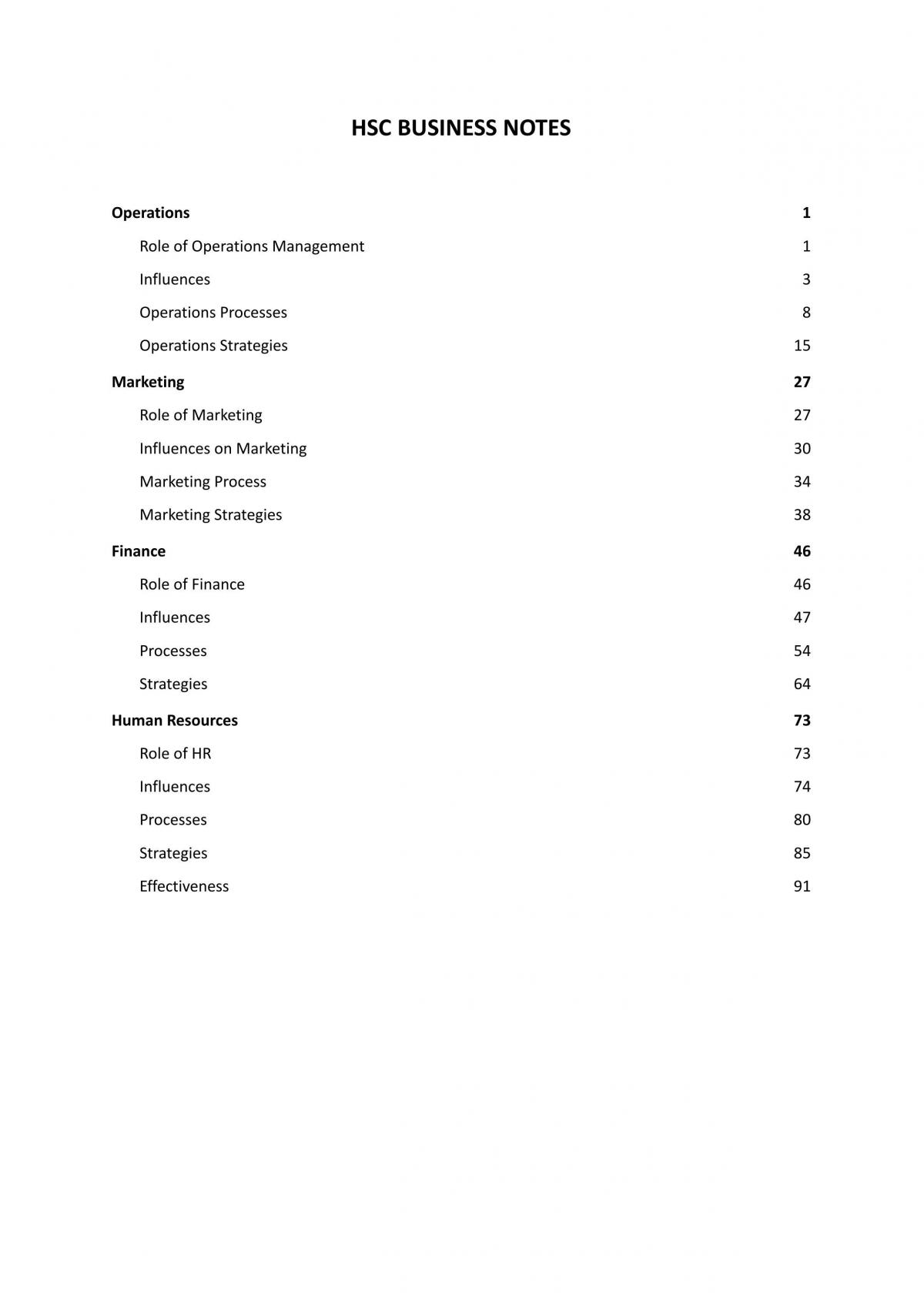 HSC Business Studies | Business Studies - Year 12 HSC | Thinkswap