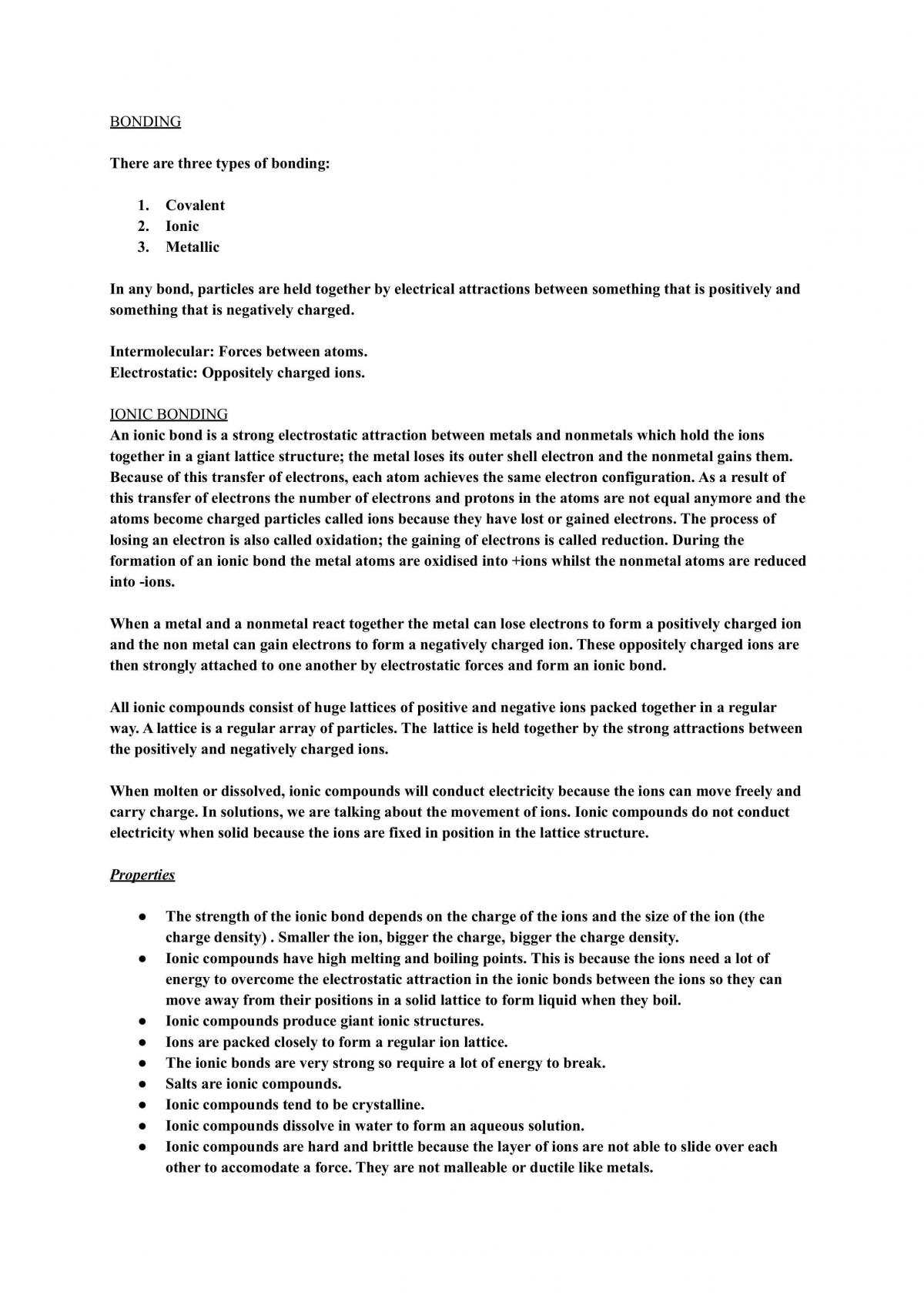 GCSE Chemistry notes | Chemistry A - Gateway Science - Higher GCSE OCR ...