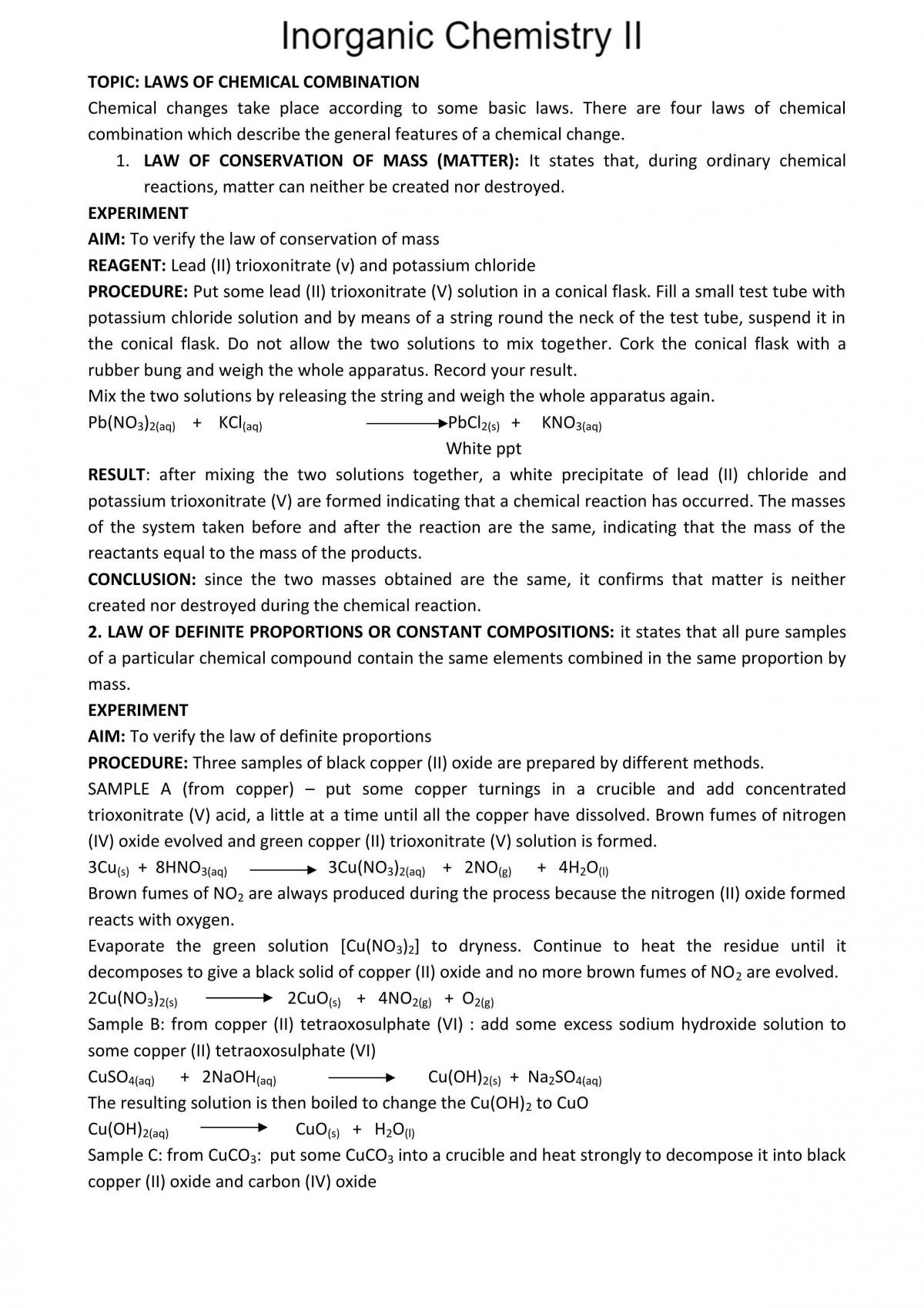 Inorganic Chemistry II Study Notes | EB 3241 - Inorganic Chemistry II ...