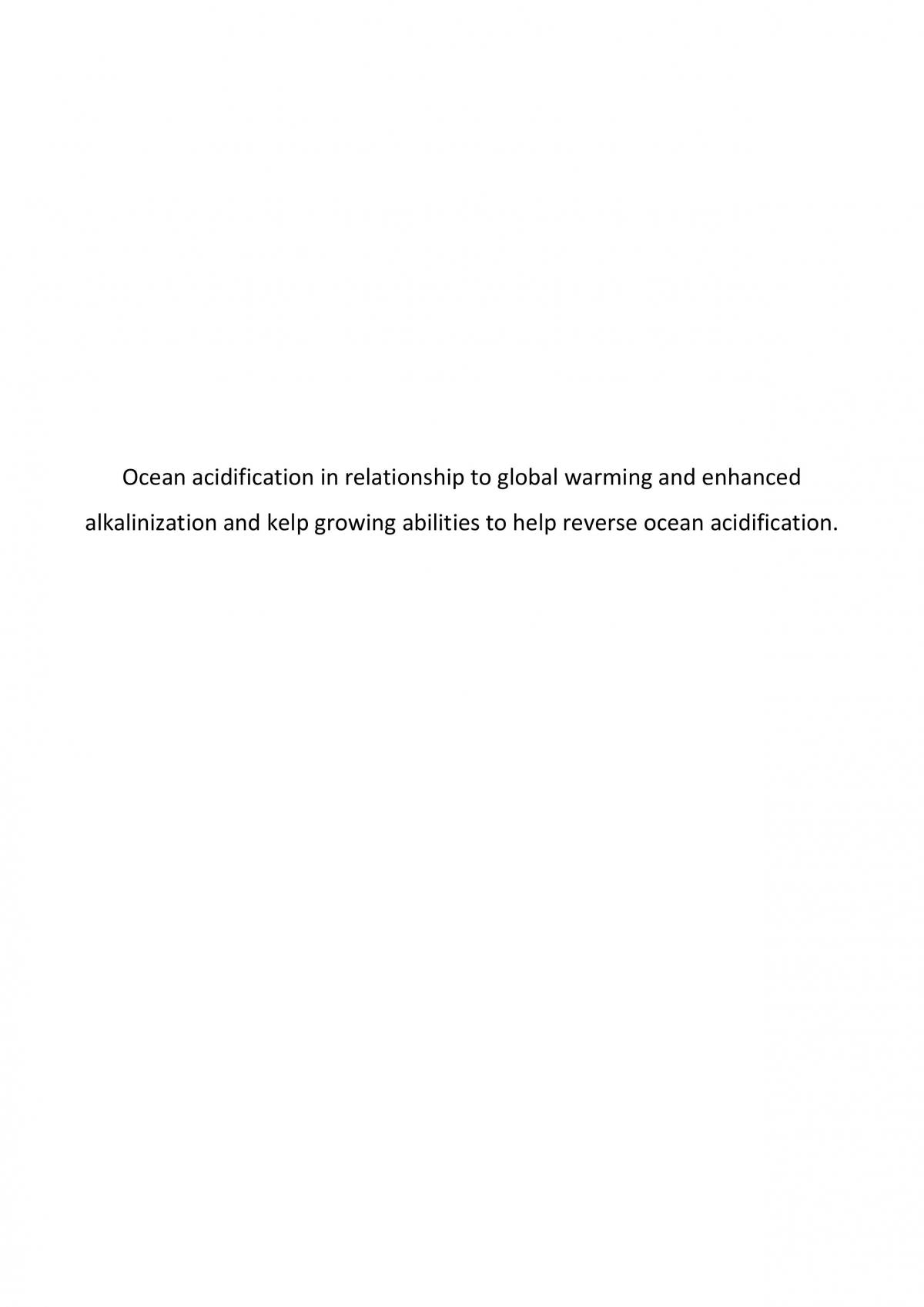 Ocean Acidification | Chemistry - Year 11 HSC | Thinkswap
