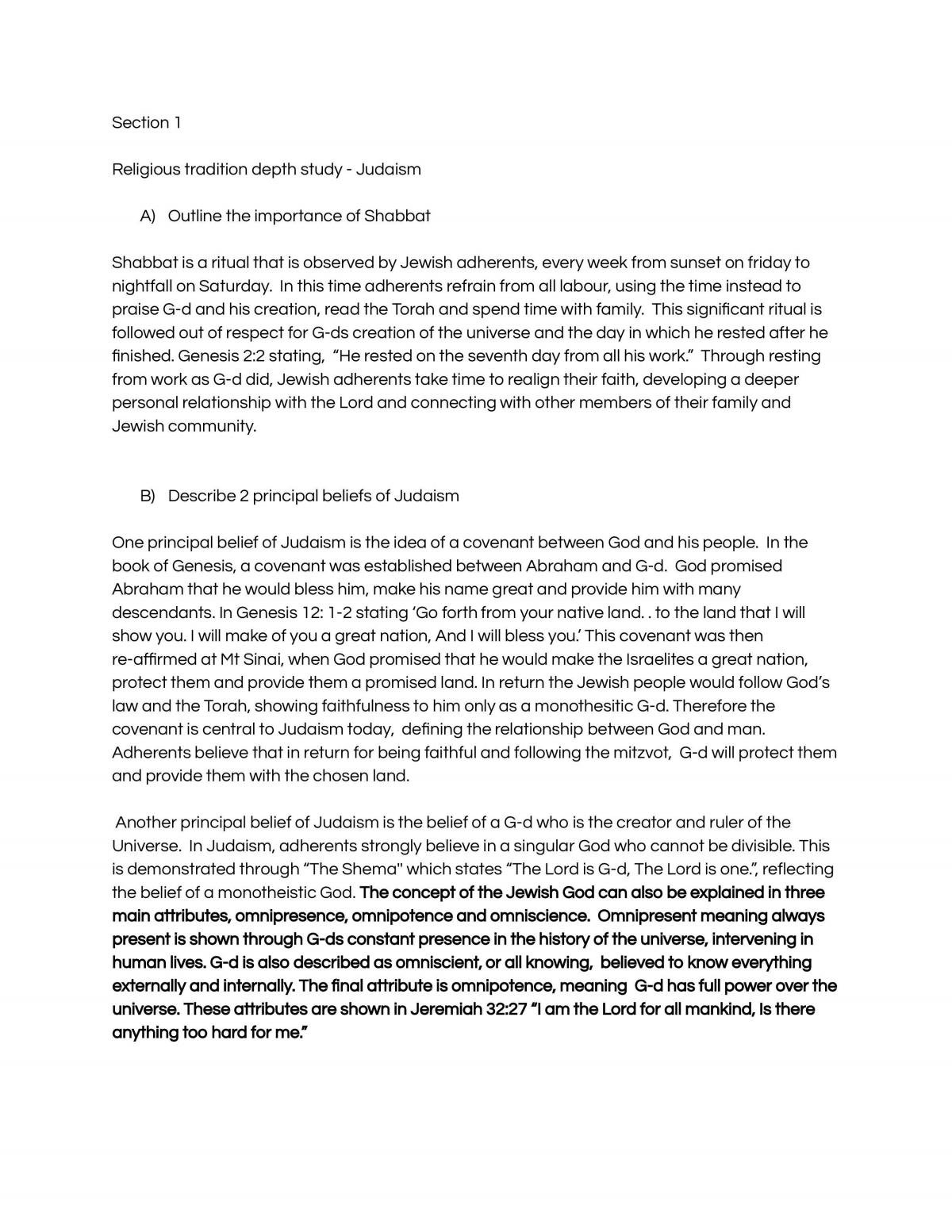 Year 11 Religious Tradition Assignment | Studies of Religion II - Year ...