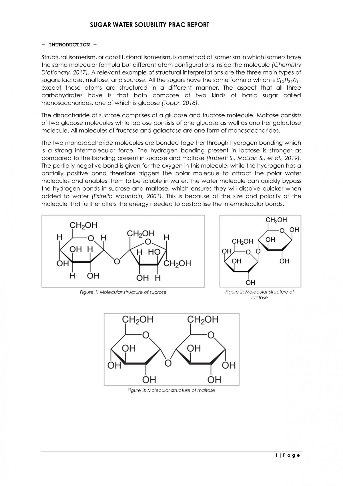 Chemistry Prac Report | Chemistry - Year 11 SACE | Thinkswap