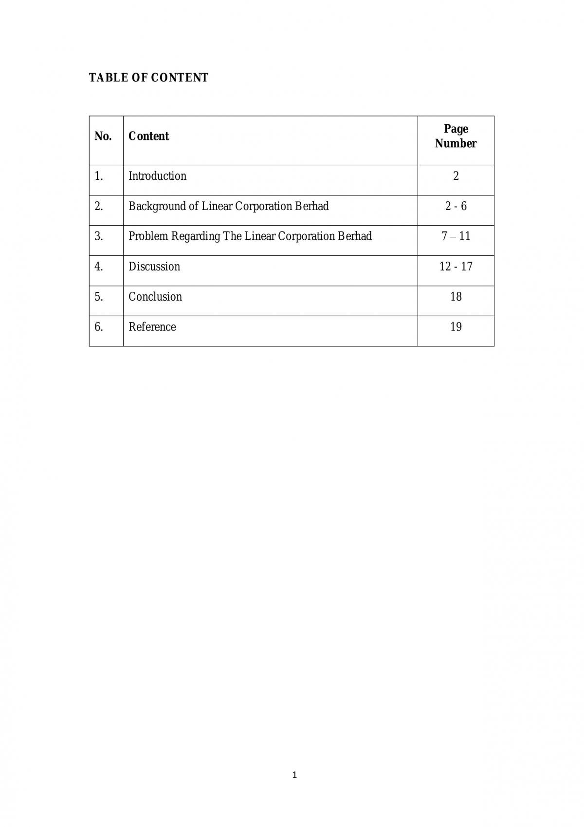 CG Report of Linear Corporation Berhad | BWRR3123 - Corporate ...
