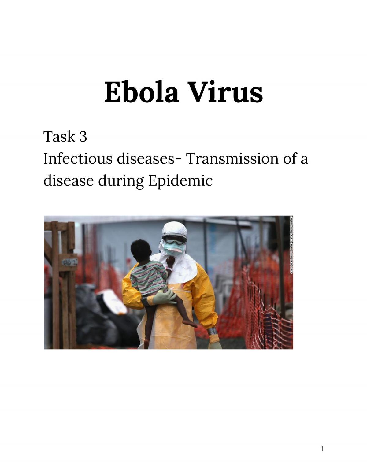 Mod 8 Case Study Infectious Disease- Ebola Virus | Biology - Year 12 ...