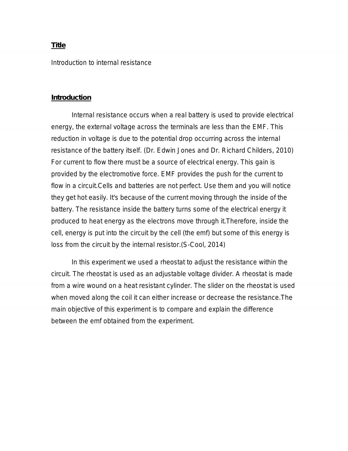 Introduction to internal resistance | MF013 - General Physics II - UCSI ...