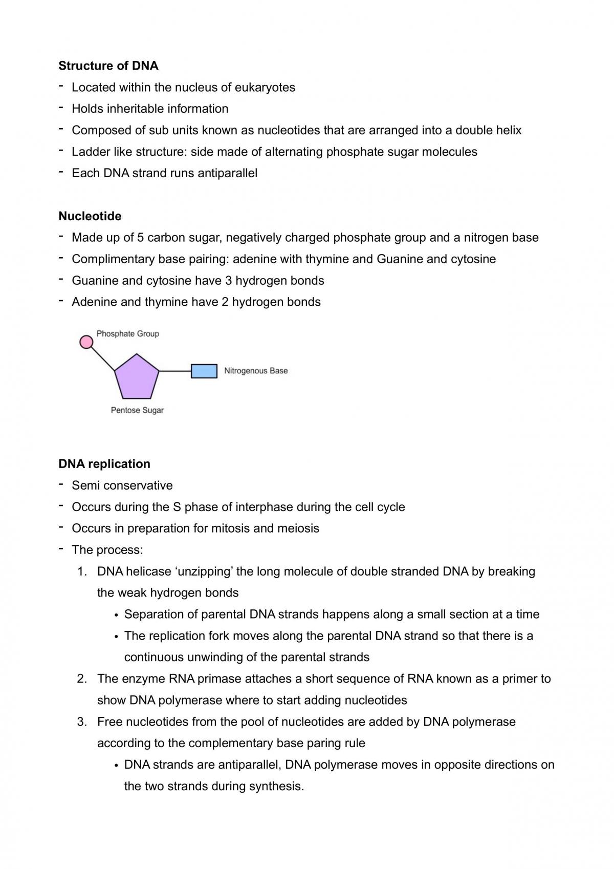 UNIT 3 Biology Notes Year 12 | Biology - Year 12 WACE | Thinkswap