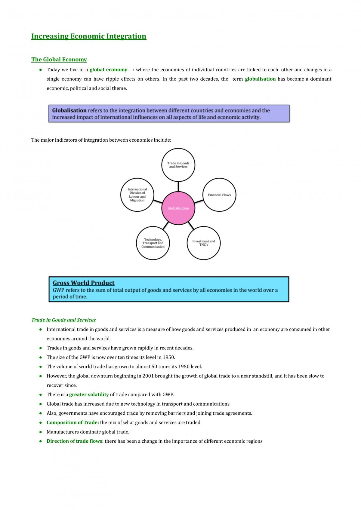 Economics Notes | Economics - Year 12 HSC | Thinkswap