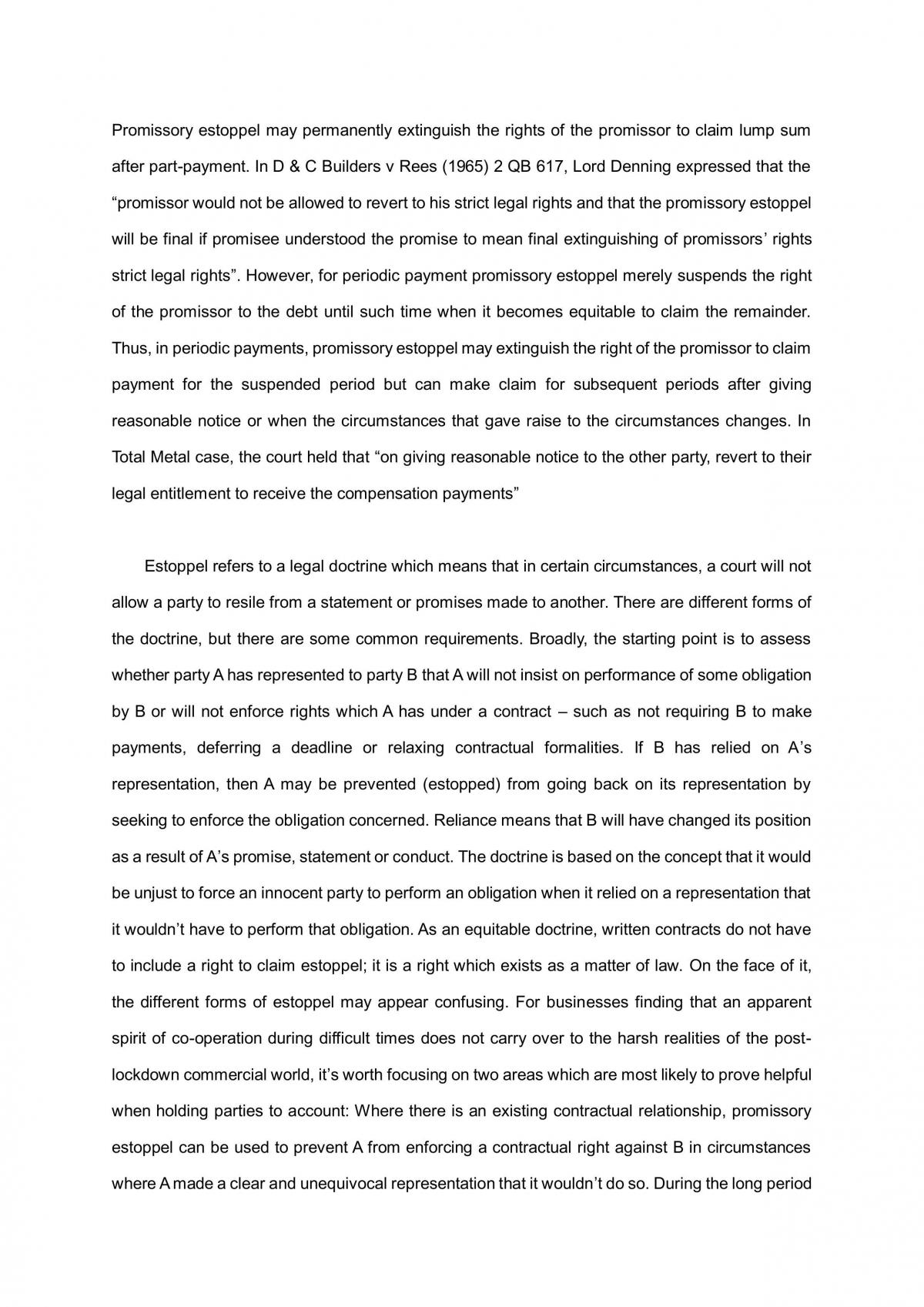 Essay discussing different types of estoppels and the maxim of ...