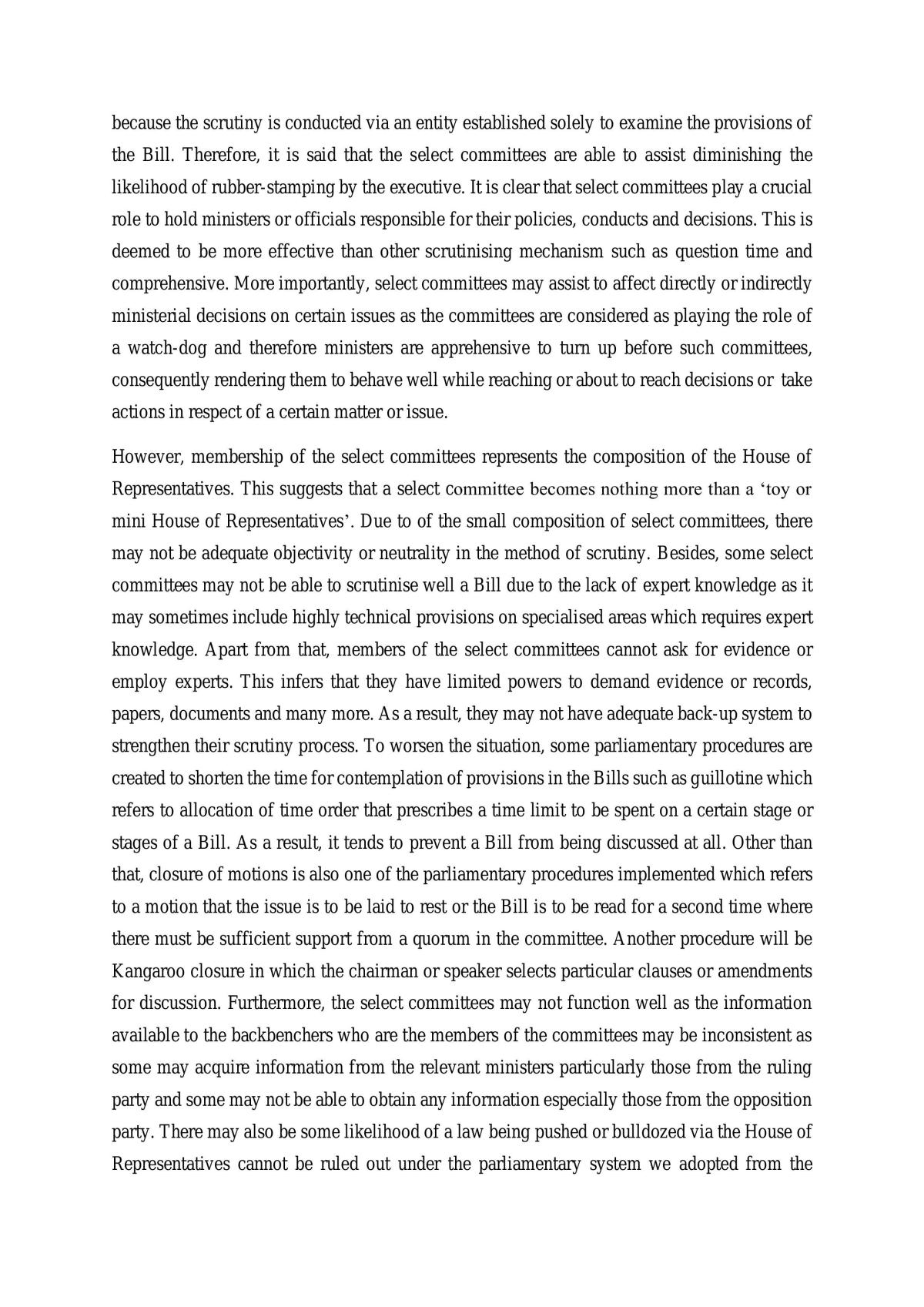 The Effectiveness of Scrutinising Mechanism | UCL1612 - Constitutional ...