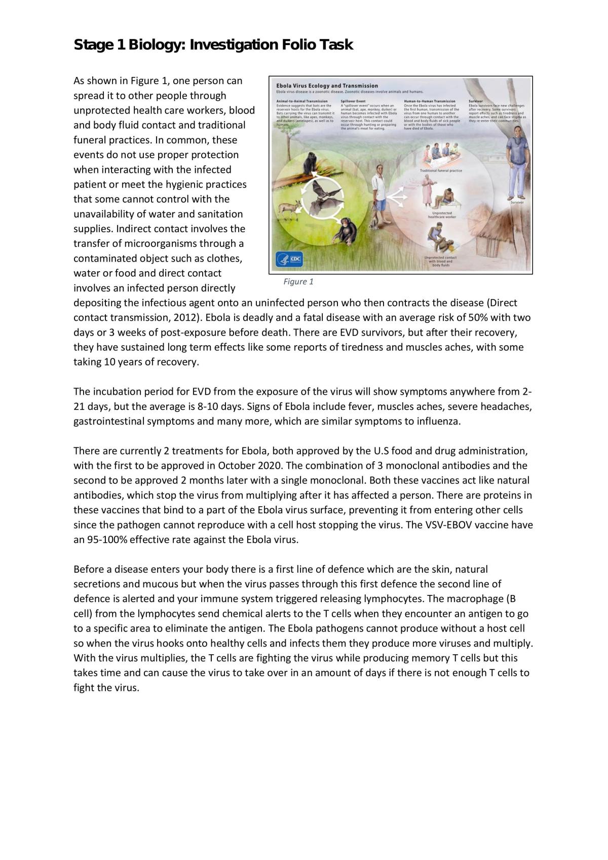 Biology Investigation SHE Task | Biology - Year 11 SACE | Thinkswap