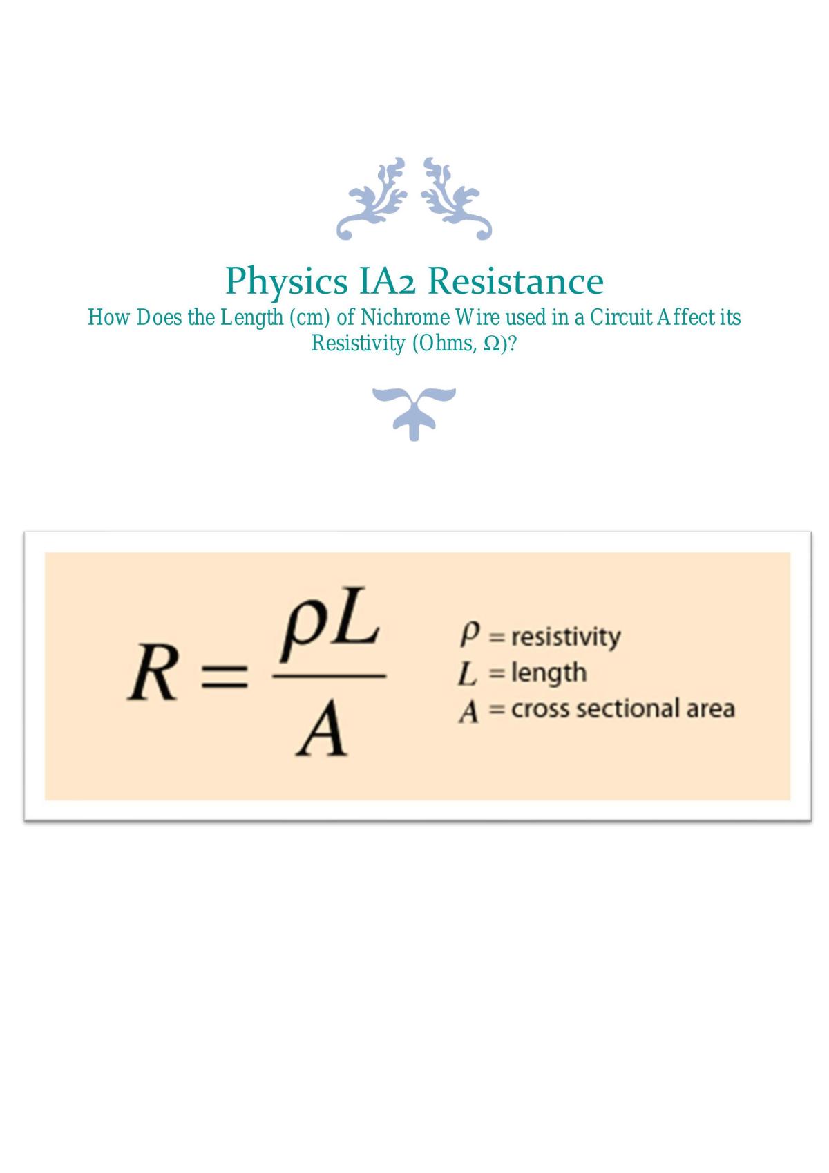 Physics Ia2 | Physics - Year 12 QCE | Thinkswap