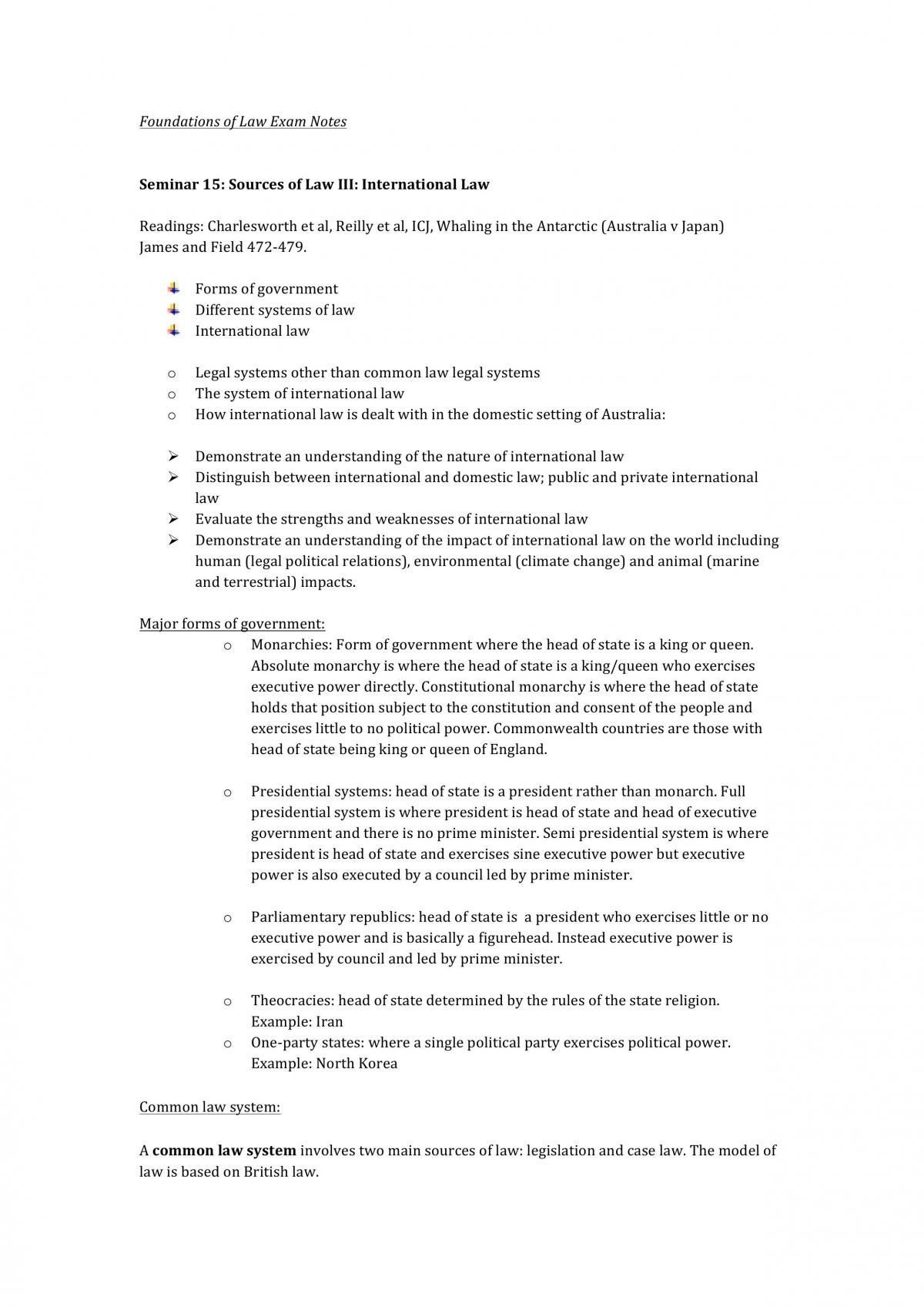 Foundations of Law Full Exam Notes | 70102 - Foundations of Law - UTS ...