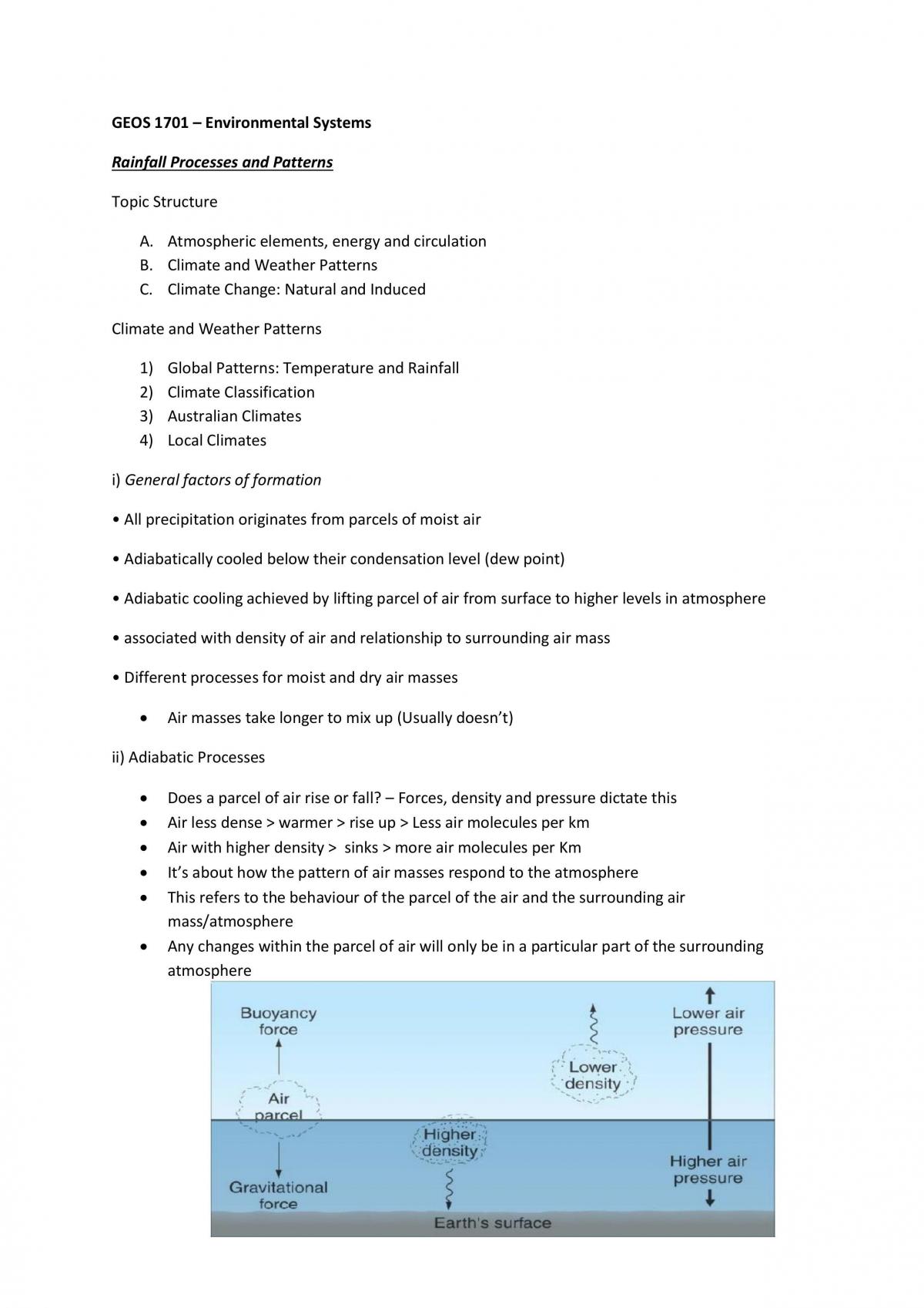 Lecture 7 - Global Rainfall Patterns | GEOS1701 - Environmental Systems ...