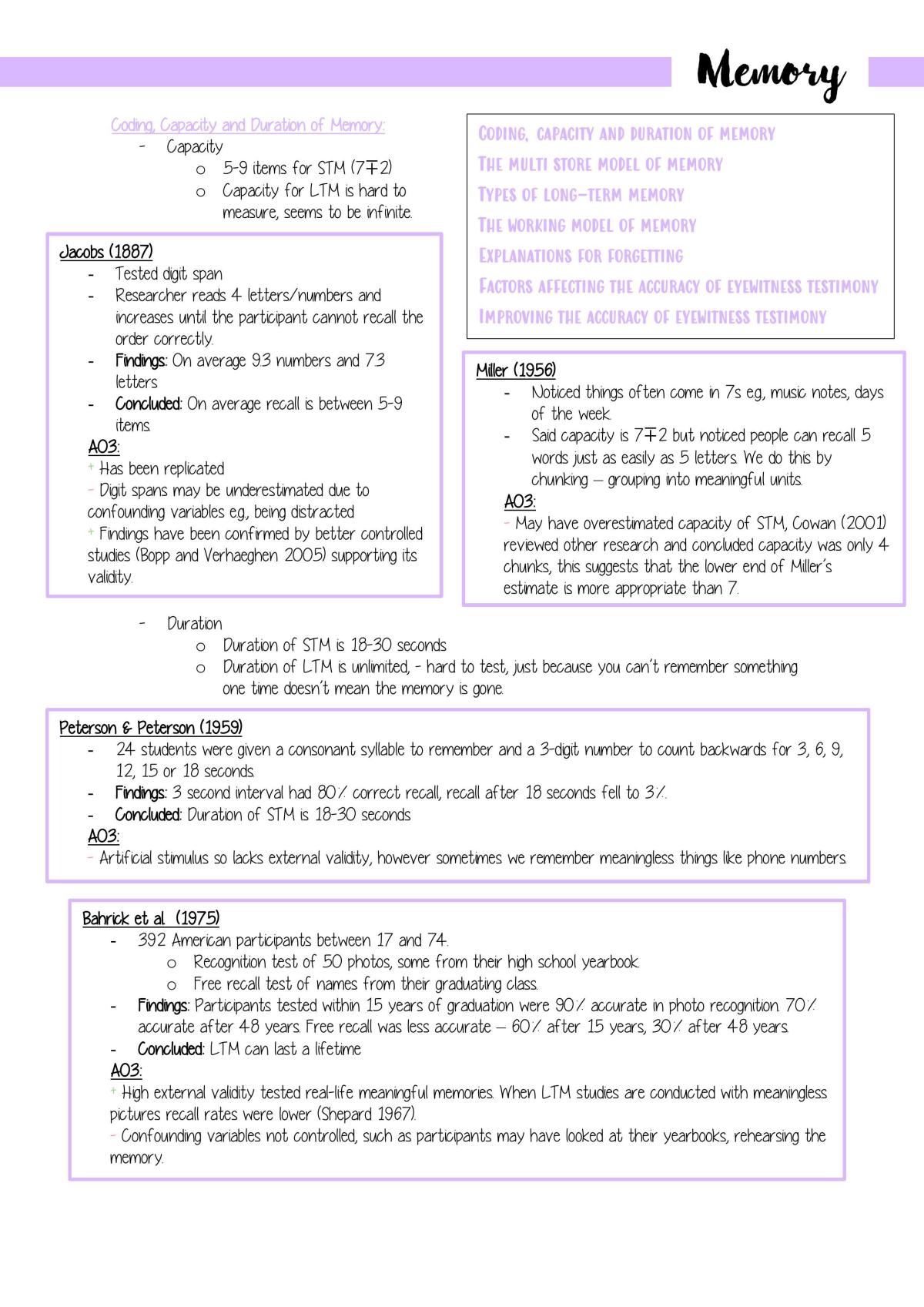 AQA A Level Psychology Notes | Psychology - A Level A Levels AQA ...