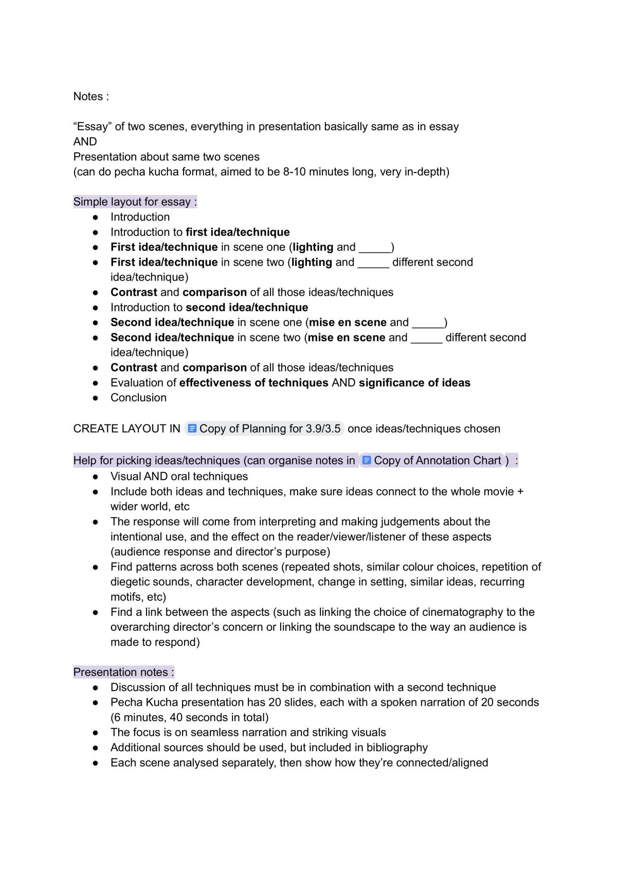 Notes on Film Essay (AVATAR) | English - Level 3 NCEA | Thinkswap