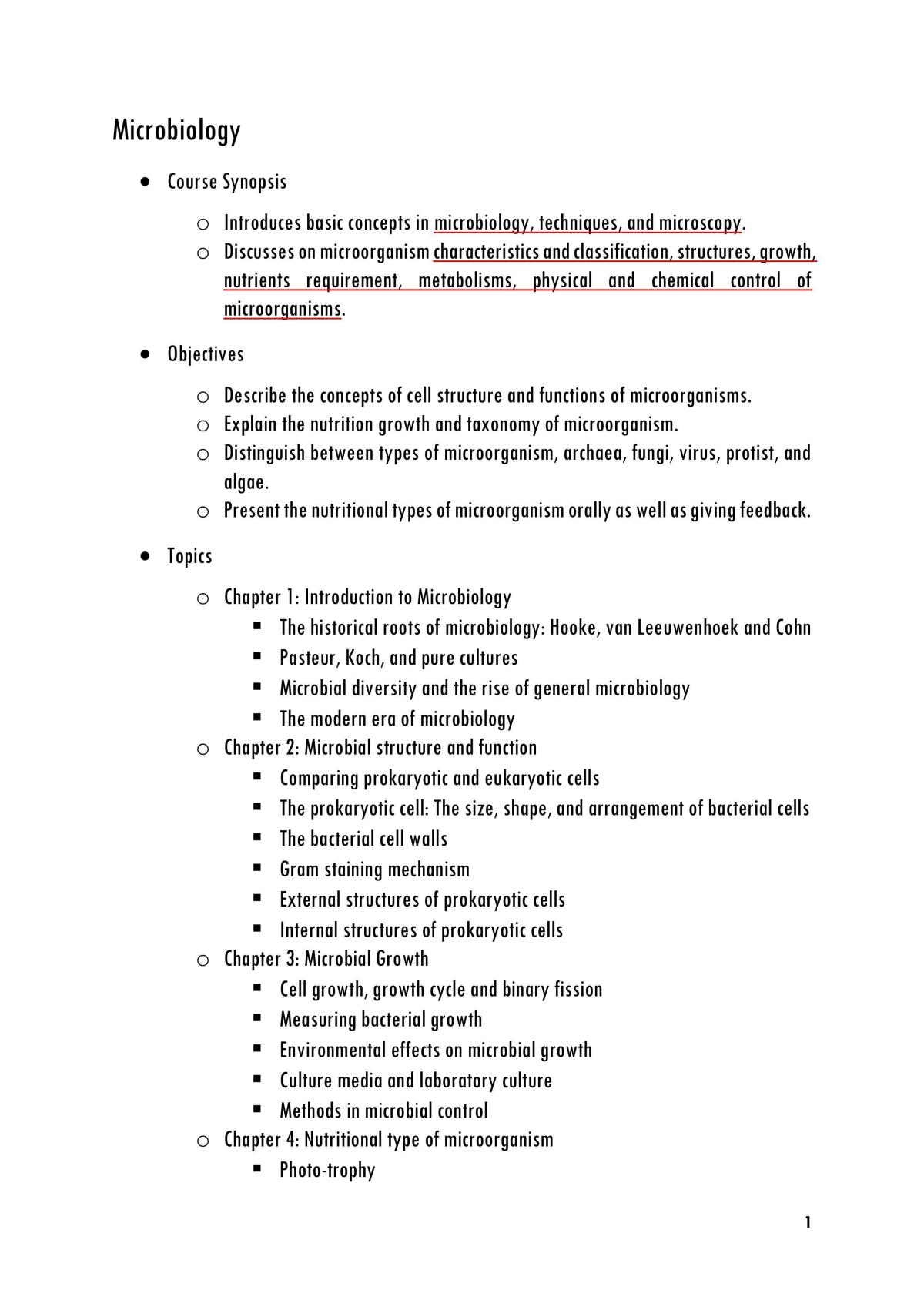 BSB1173 Microbiology Complete Study Notes | BSB1173 - Microbiology ...
