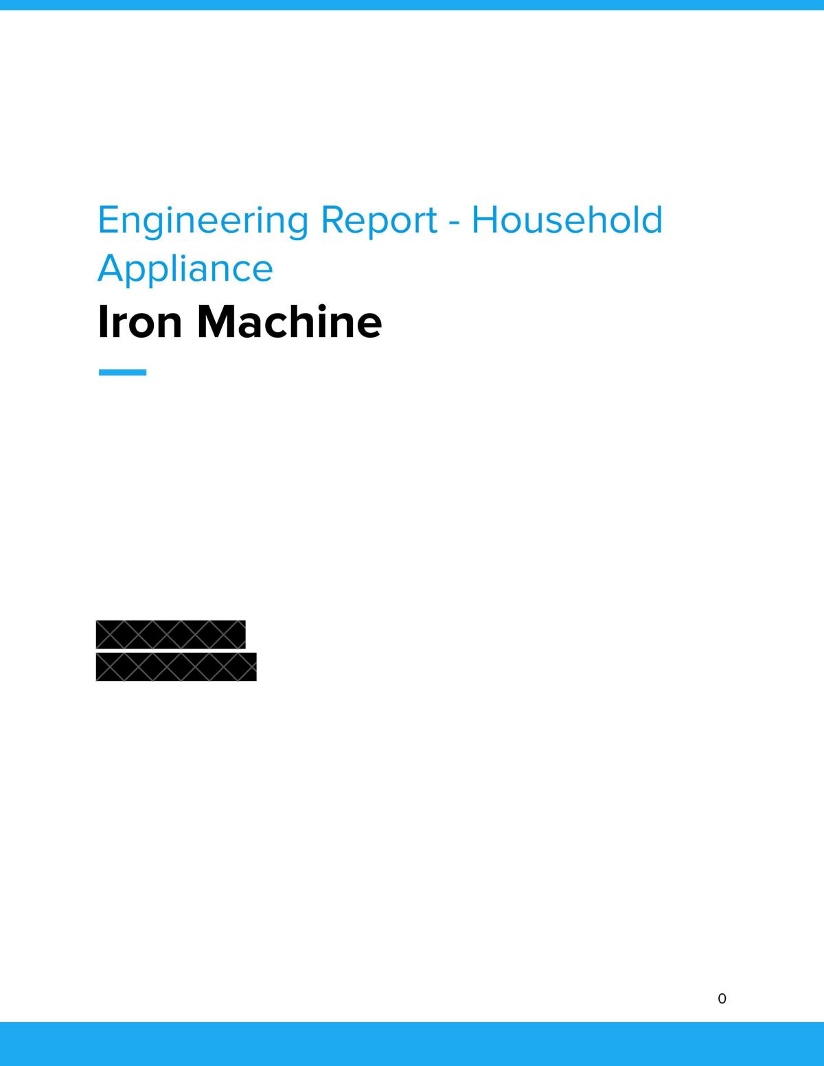 Report on Household Appliance (Iron) | Engineering Studies - Year 11 ...
