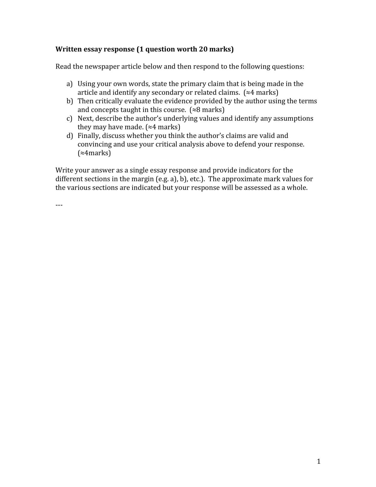 Midterm Essay | ADMS 1010 - Exploring the Functions of Business - YorkU ...