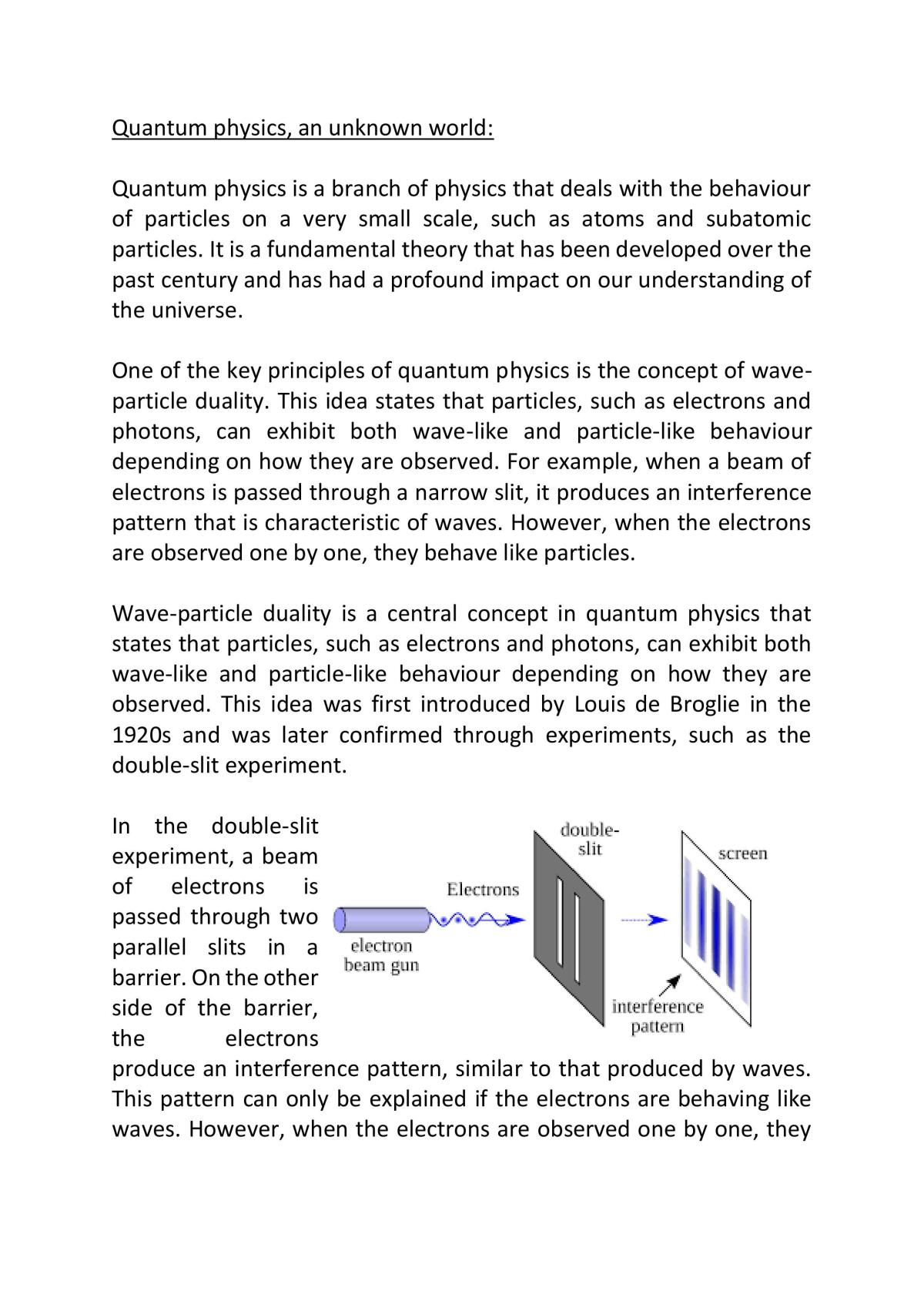 Quantum physics, an unknown world | Physics - A Level A Levels AQA ...