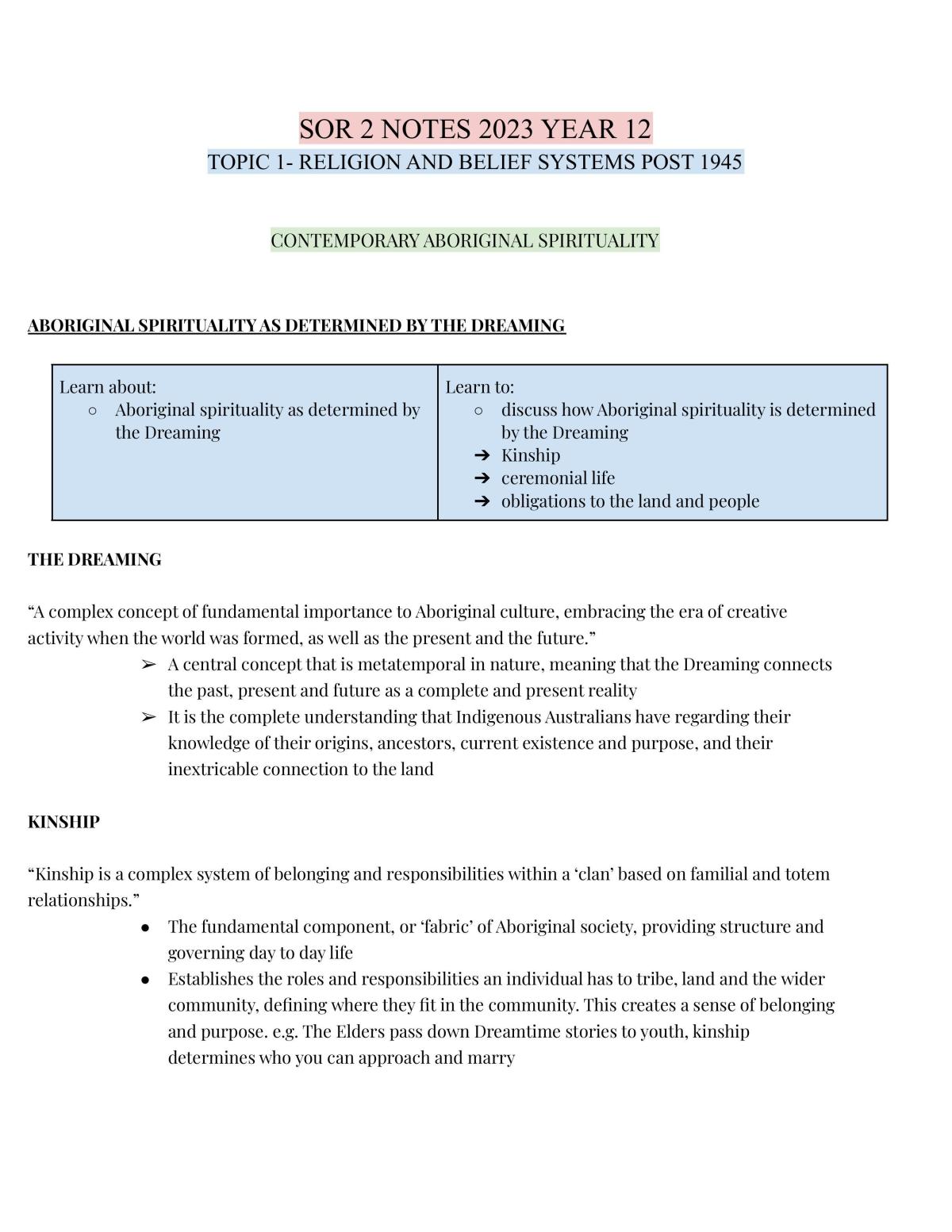 Religion and belief system full syllabus notes | Studies of Religion II ...