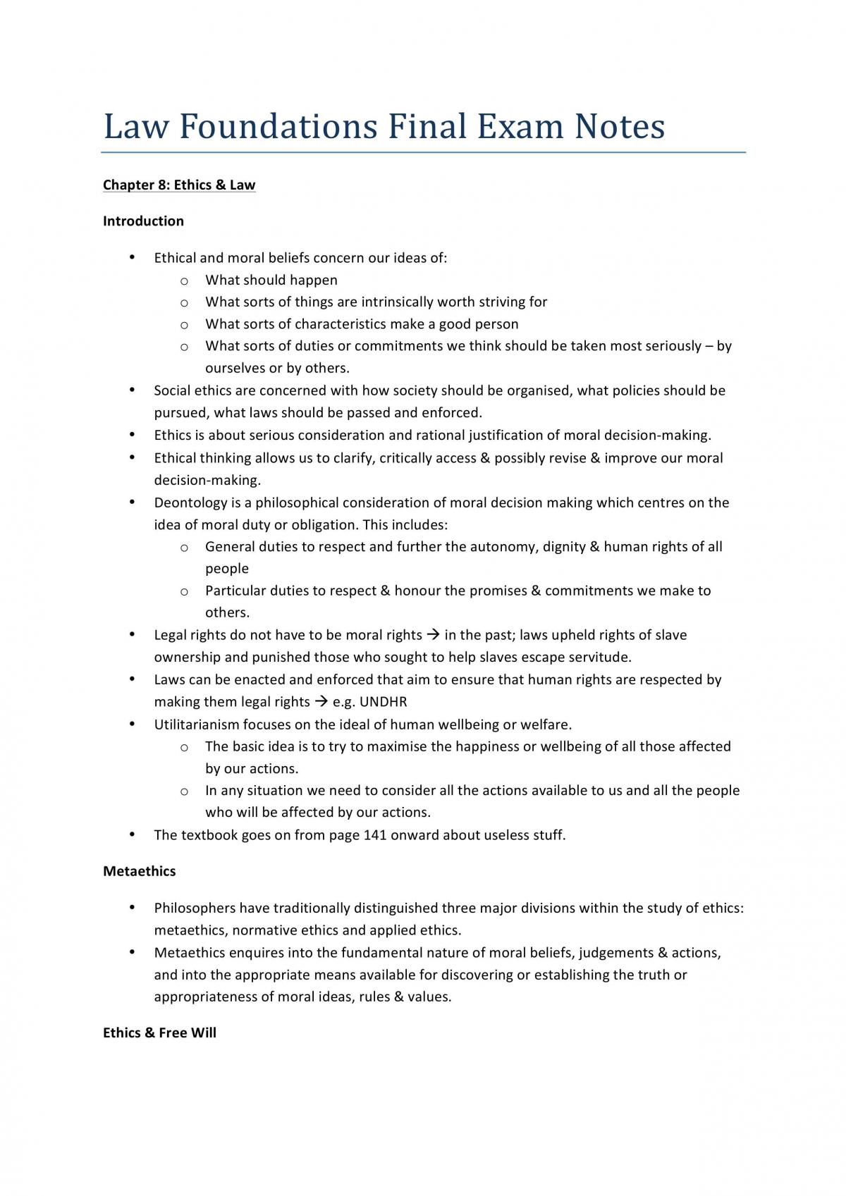 Great Notes, Must Have Notes for Whoever Doing the Unit | LAWS 1009 ...