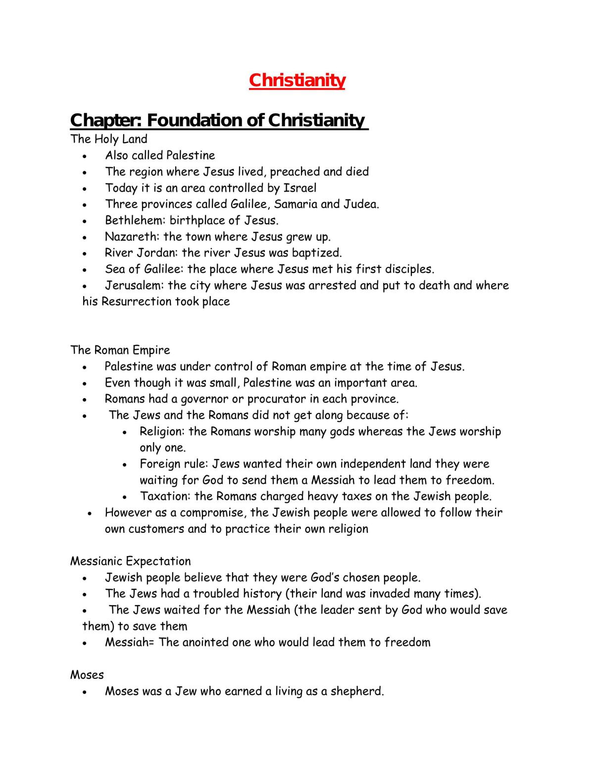 Christianity Full Revision Notes | Religions Education - Higher Level ...