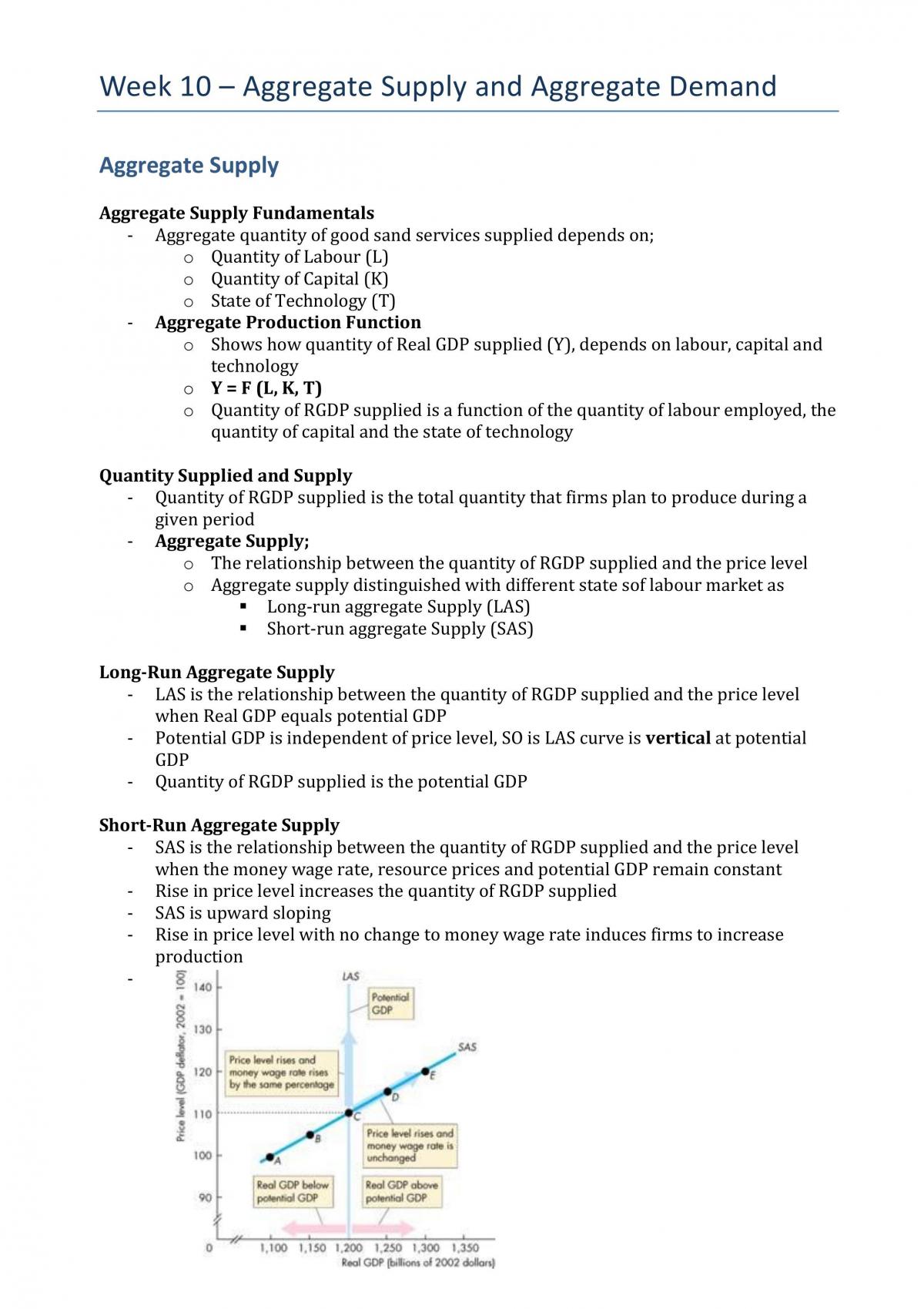 Aggregate Supply and Aggregate Demand | ECON101 - Macroeconomic ...