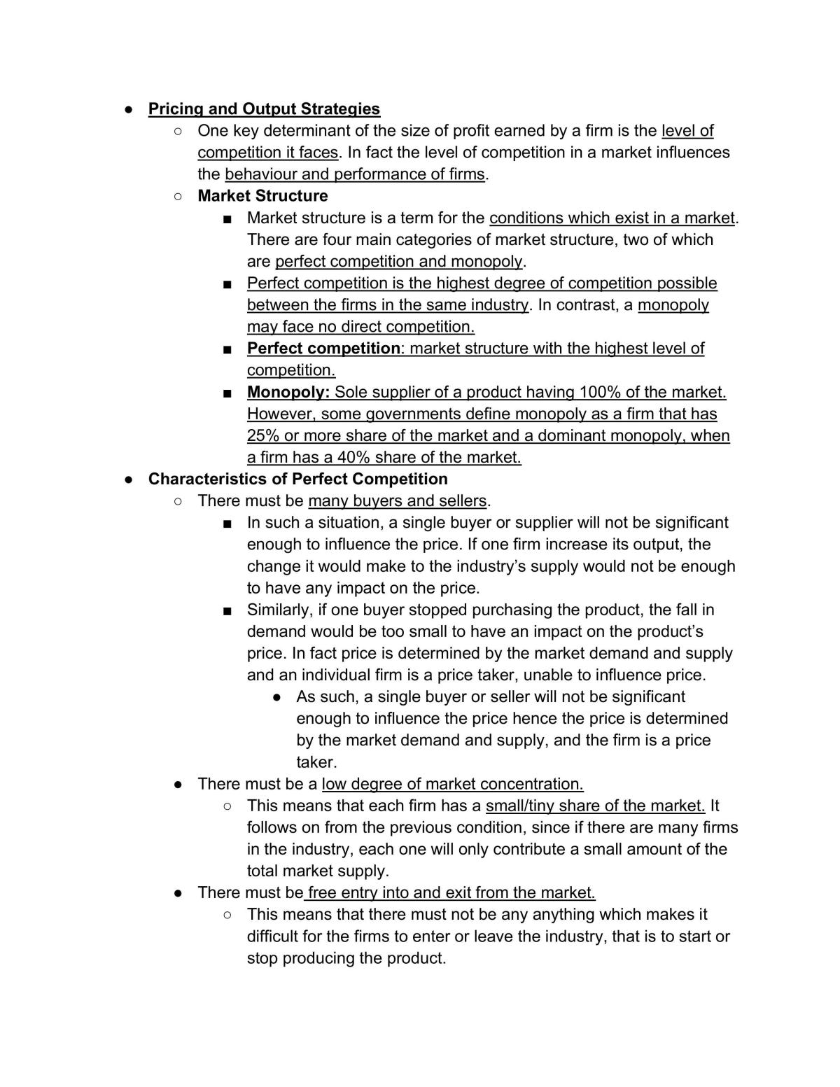 Comprehensive GCE A'Levels Economics Topic Study Notes on Pricing and ...