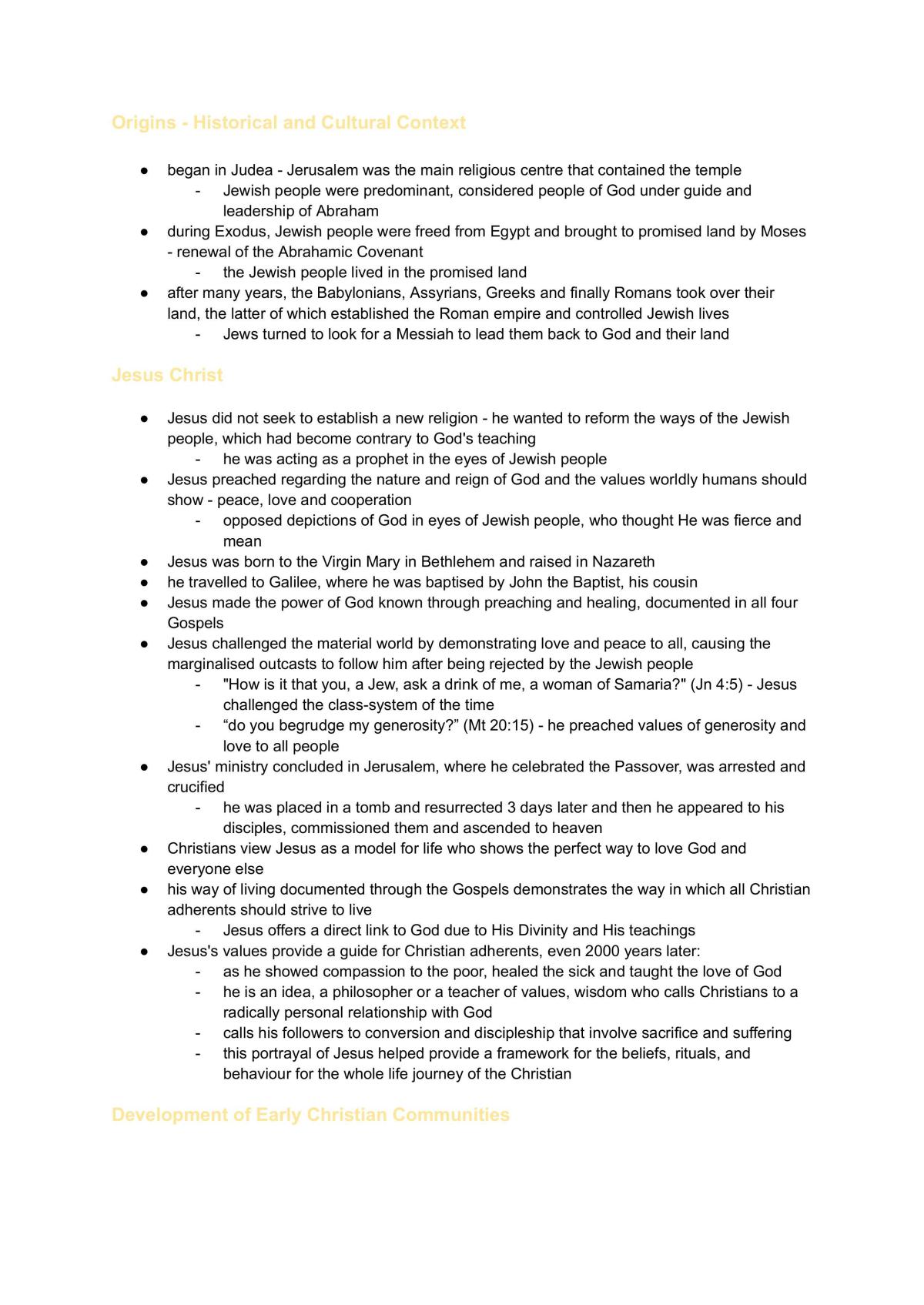 Christianity | Studies of Religion I - Year 11 HSC | Thinkswap