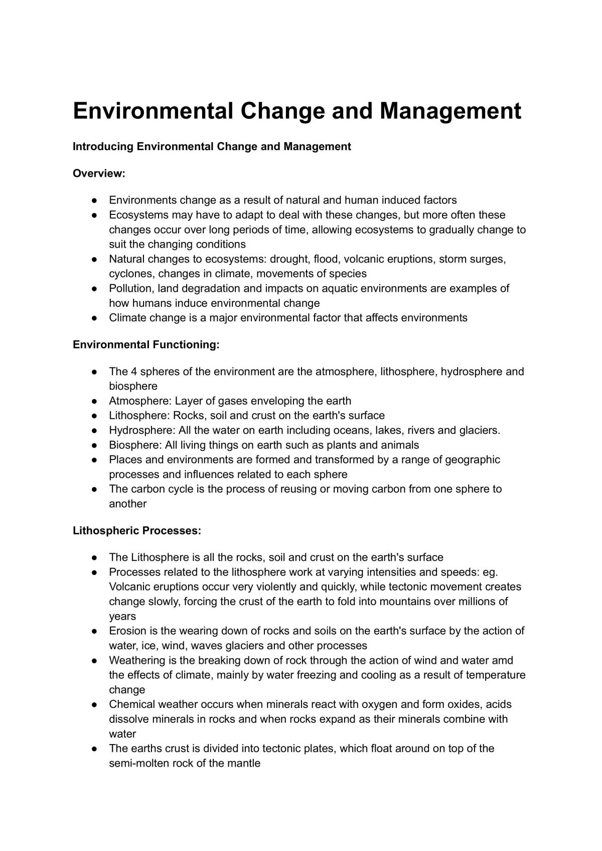Environmental change and management, human development and wellbeing ...
